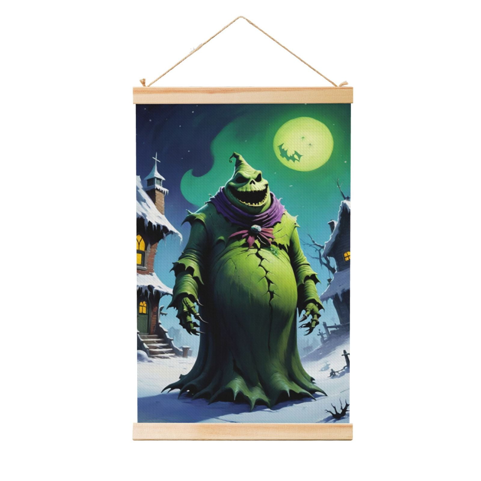 Oogie Boogie Poster Canvas Wooden Shaft Hanging Poster Home Decor ...