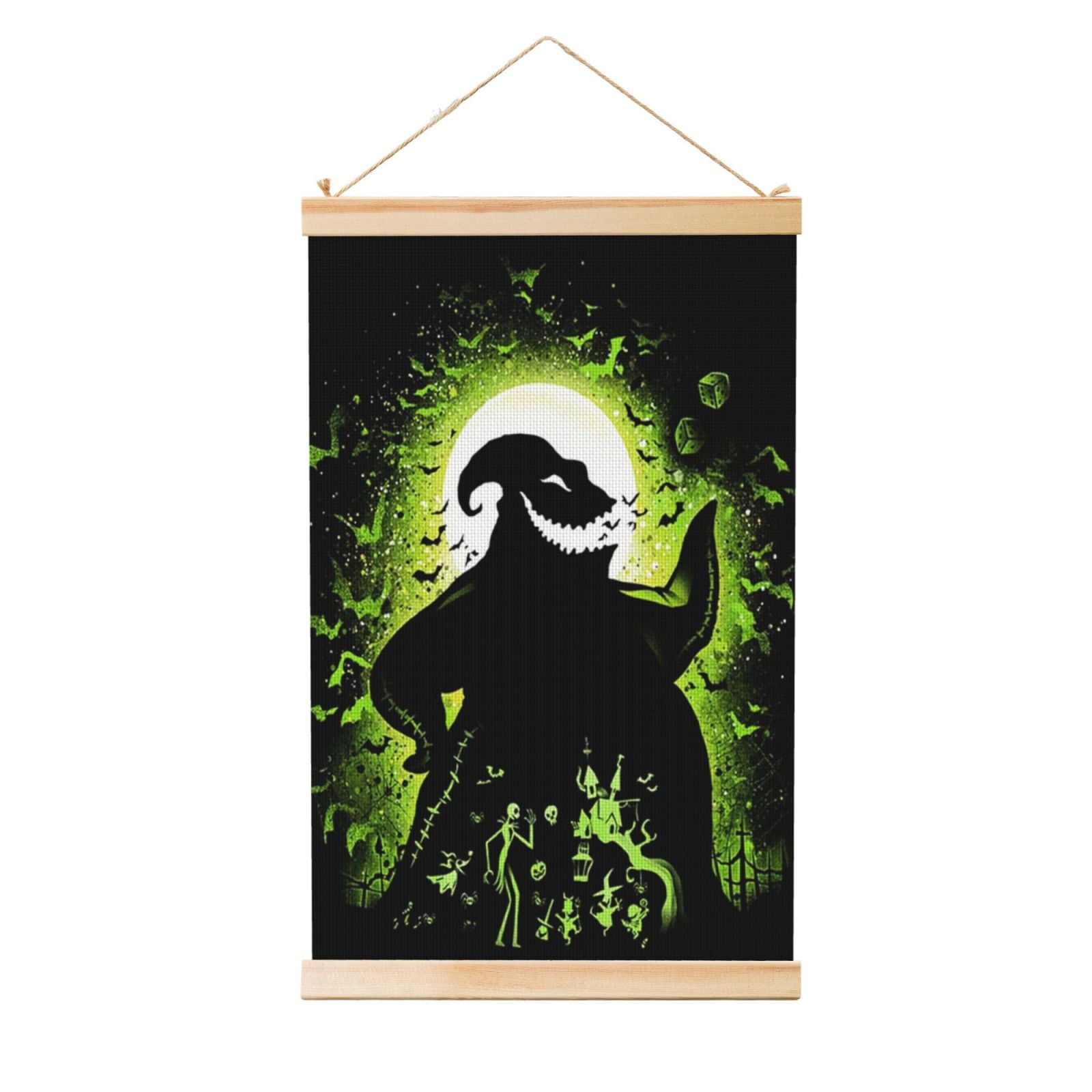 Oogie Boogie Poster Canvas Wooden Shaft Hanging Poster Home Decor ...