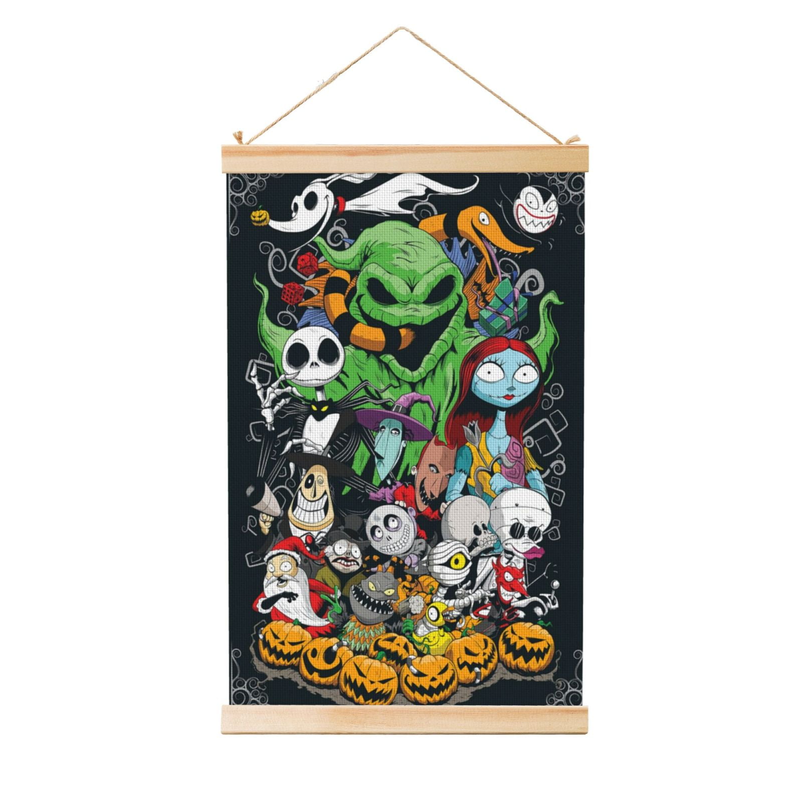 Oogie Boogie Poster Canvas Wooden Shaft Hanging Poster Home Decor ...