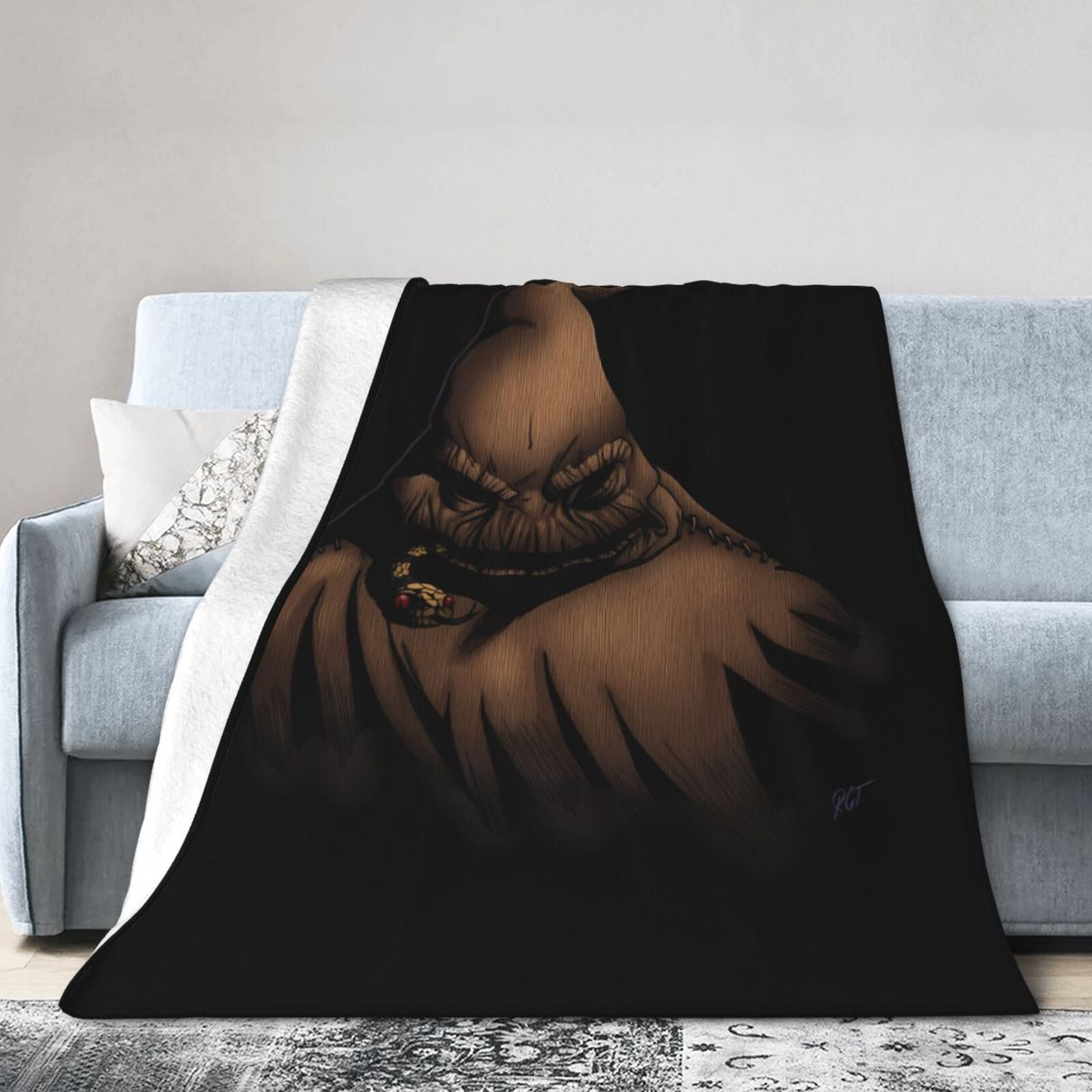 Oogie Boogie Throw Blanket, All Season Decorative Soft Cozy Fleece ...