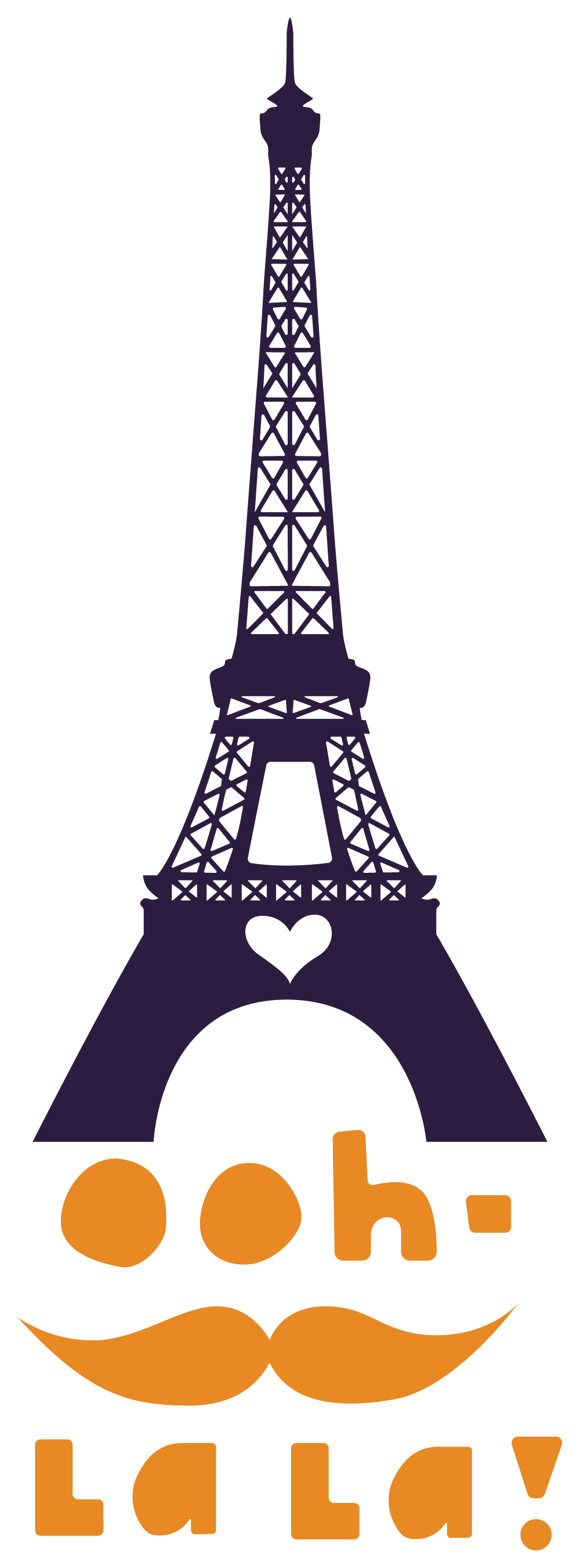 Ooh La La French Phrase with Eiffel Tower Artwork Vinyl Wall Decal ...