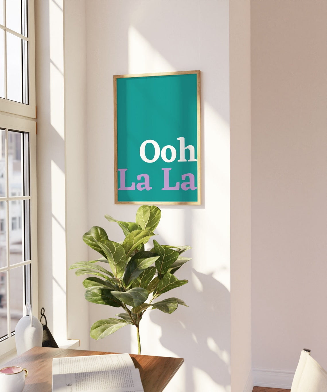 Ooh La La French Typography Colorful Wall Art, Unframed Paper Print ...
