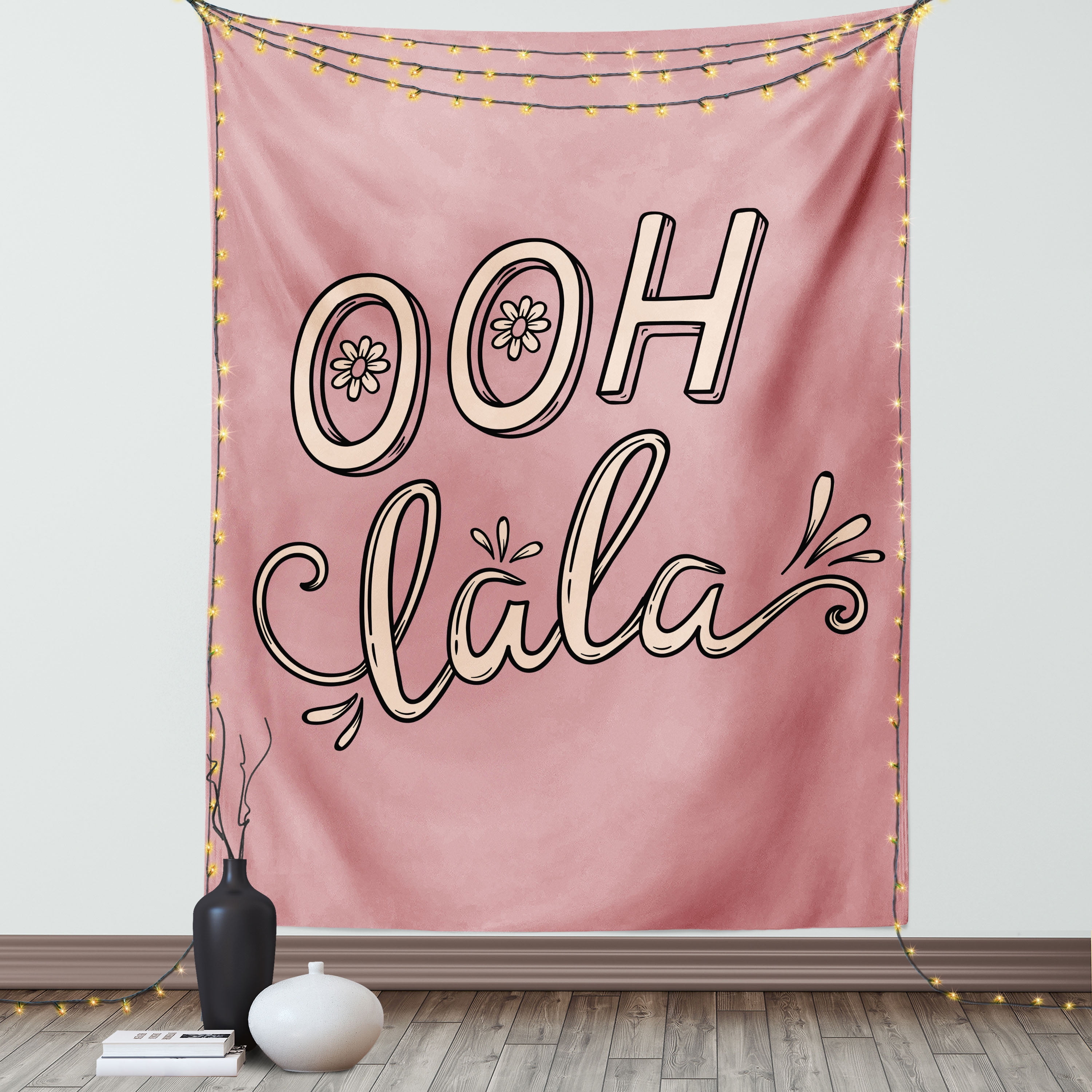 Ooh La La Tapestry, Floral Vintage Layout with Typography Feminine and ...