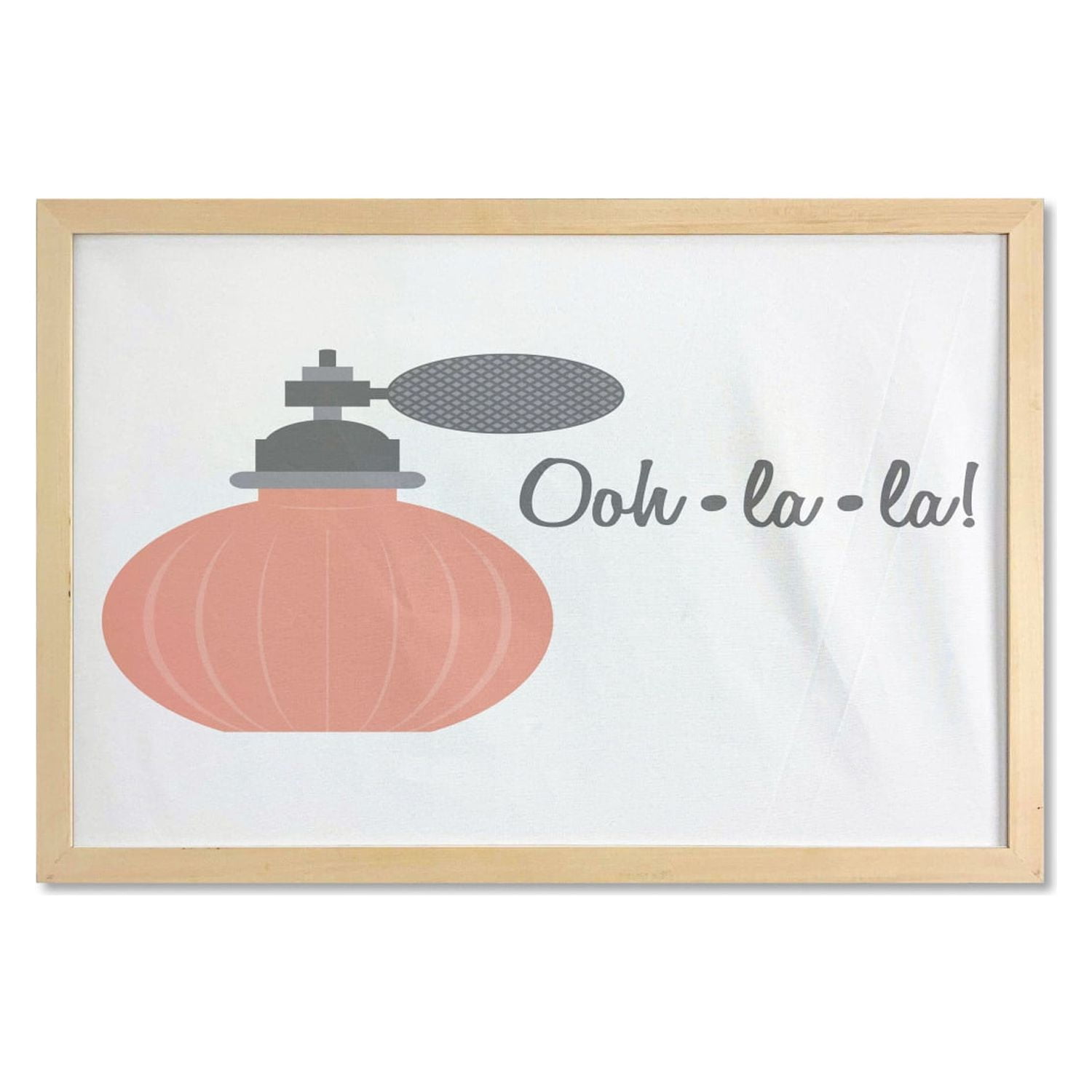 Ooh La La Wall Art with Frame, Graphical Illustration of a Perfume ...