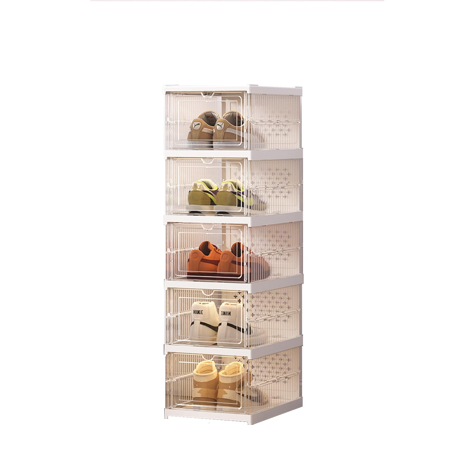 OohFaice 5-Tier Corner Shoe Rack Storage Organizer, Narrow Shoe Shelf ...