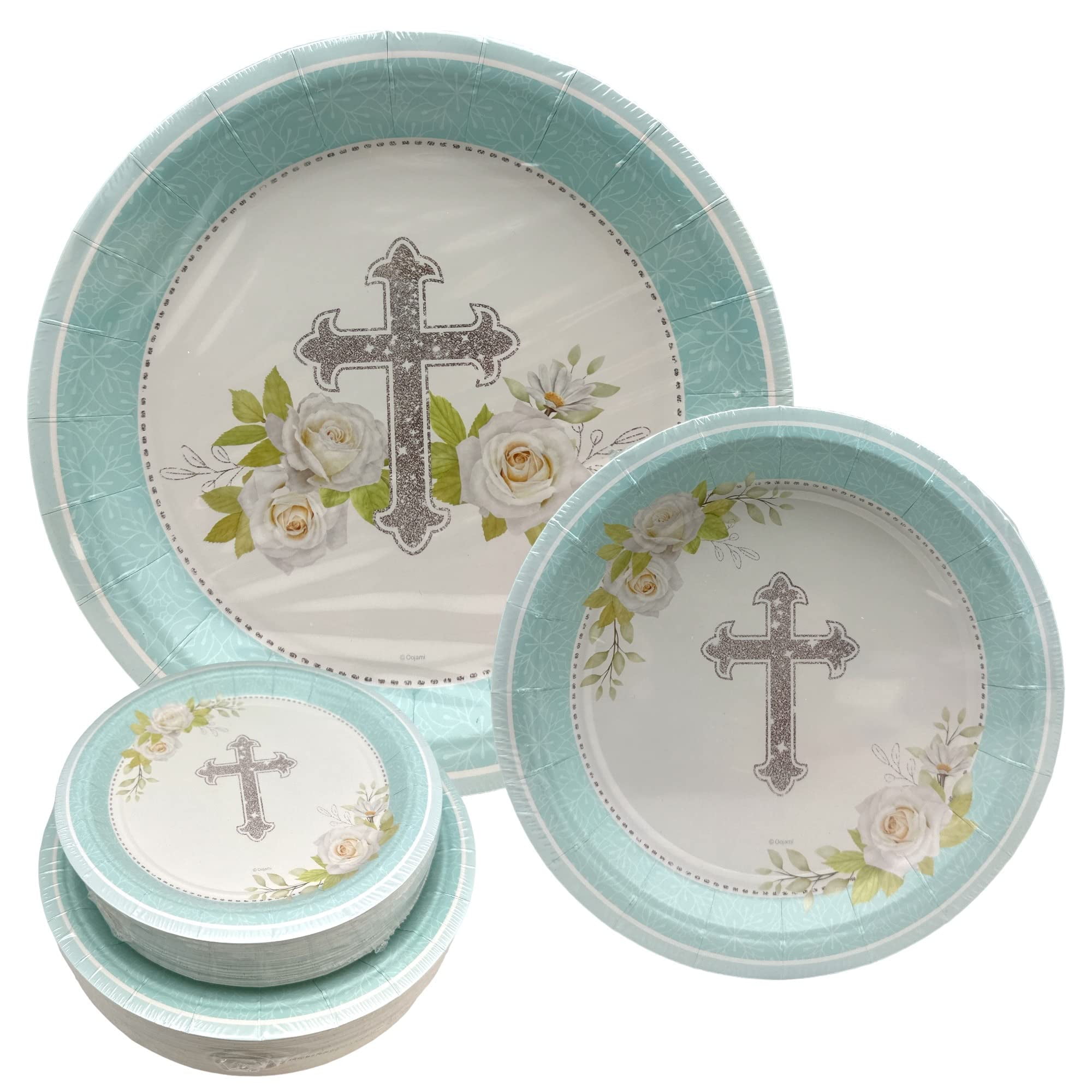 Oojami 100 Count Paper DHF10 Plates 50-9" Dinner Paper Plates, 50-7 ...