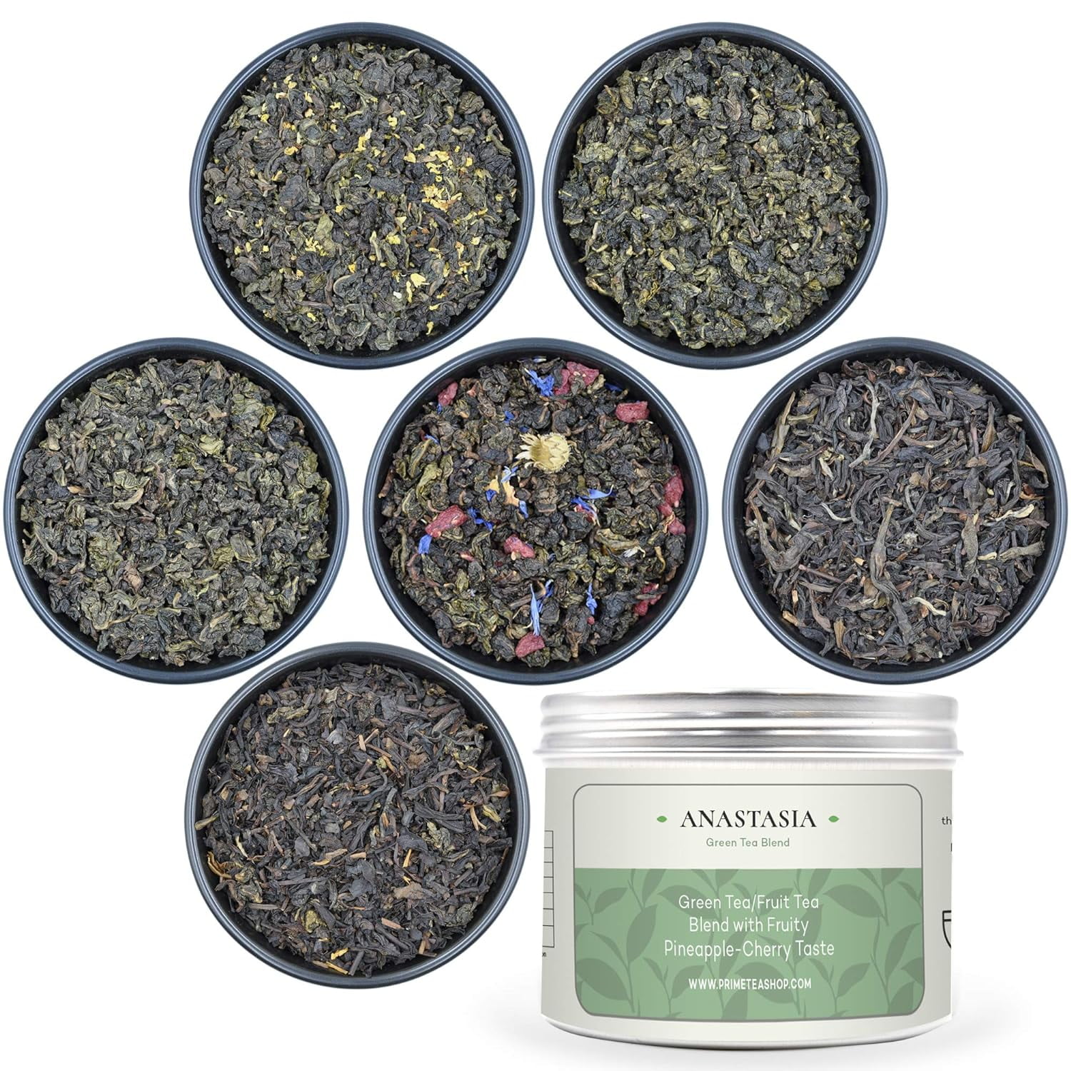 Oolong Sampler Set, 10 Ounce - Assorted Variety Green Box with , Fruit Spices Loose Leaf Blends ...