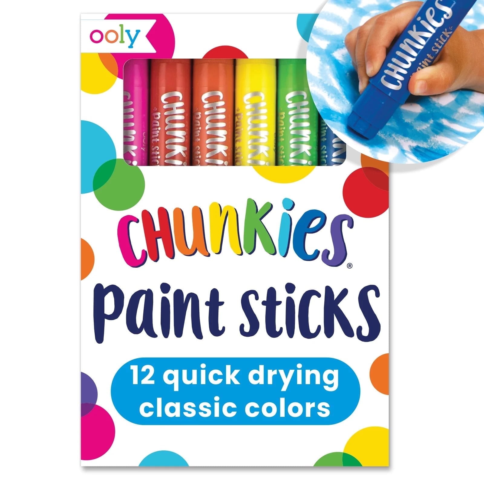Ooly Safe Non-Toxic Chunkies Twistable Quick Drying Tempera Paint ...