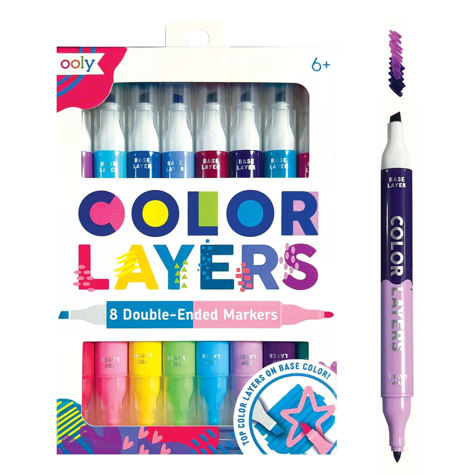 OOLY, Color Layers Double Ended Markers, Set of 8 for Color Layering ...