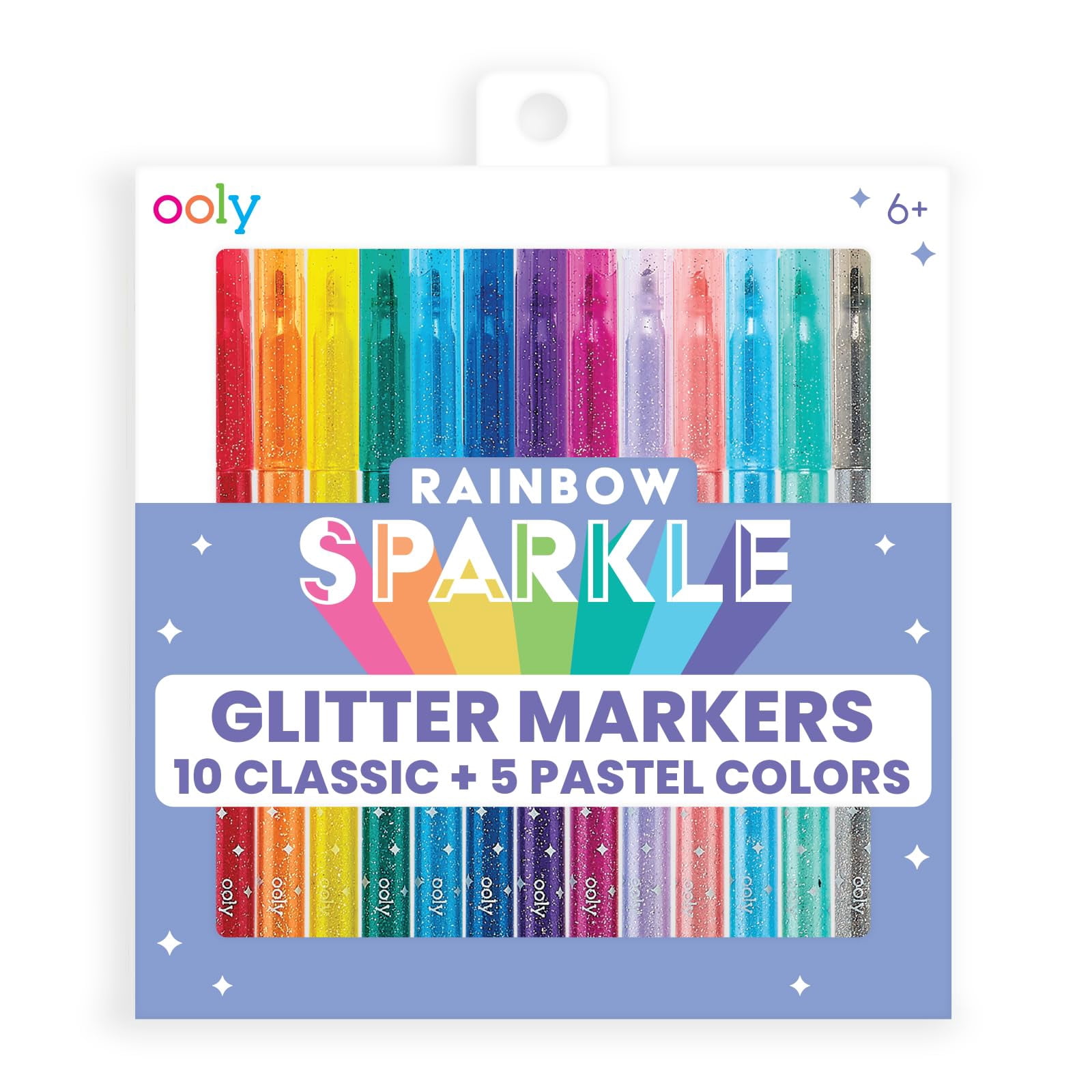 Ooly Rainbow Sparkle Glitter Markers [Set of 15] 2mm Nib VARIETY PACK ...
