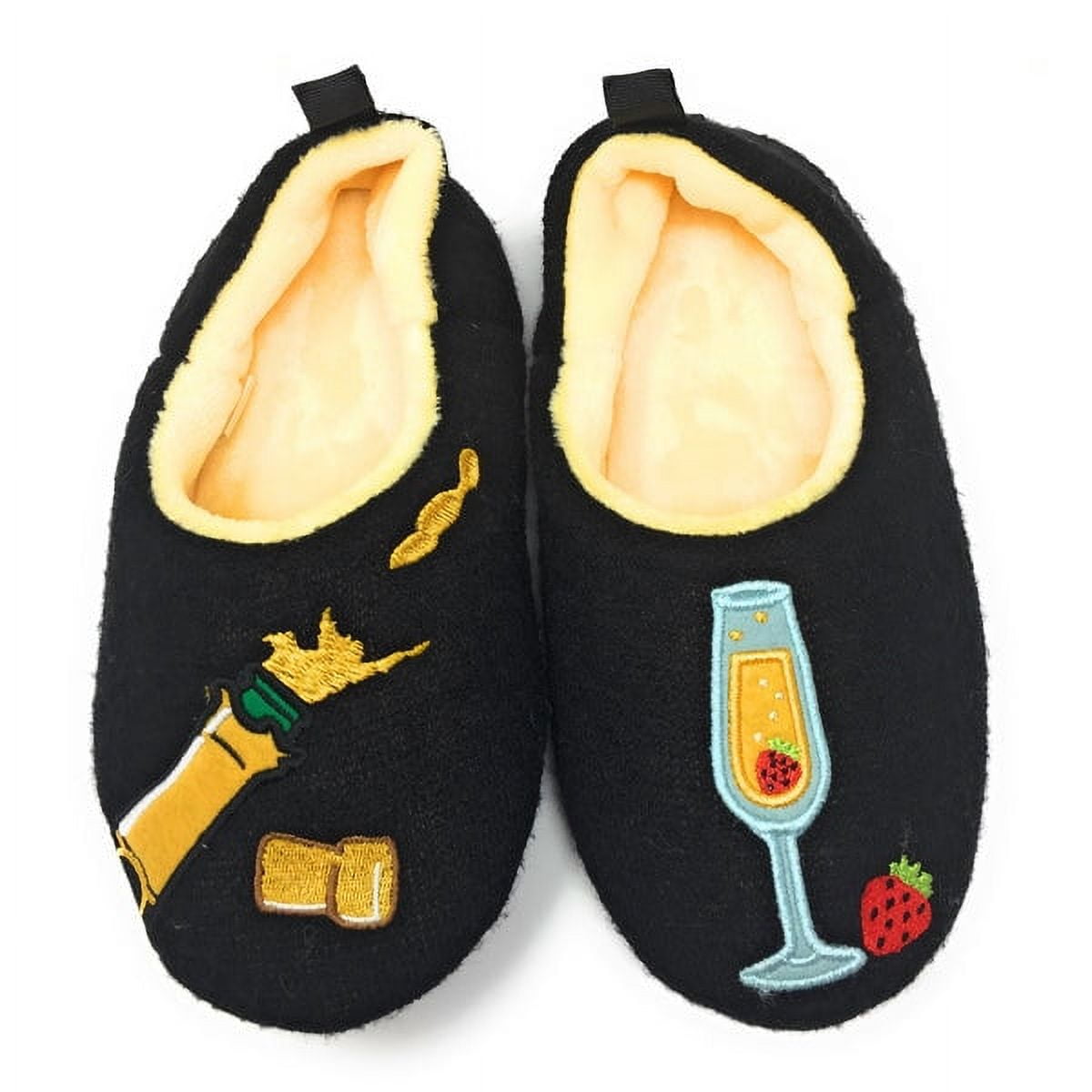 Oooh Geez Women's Cozy Fuzzy Slippers, Funny Plush House Shoes, Bubbly ...
