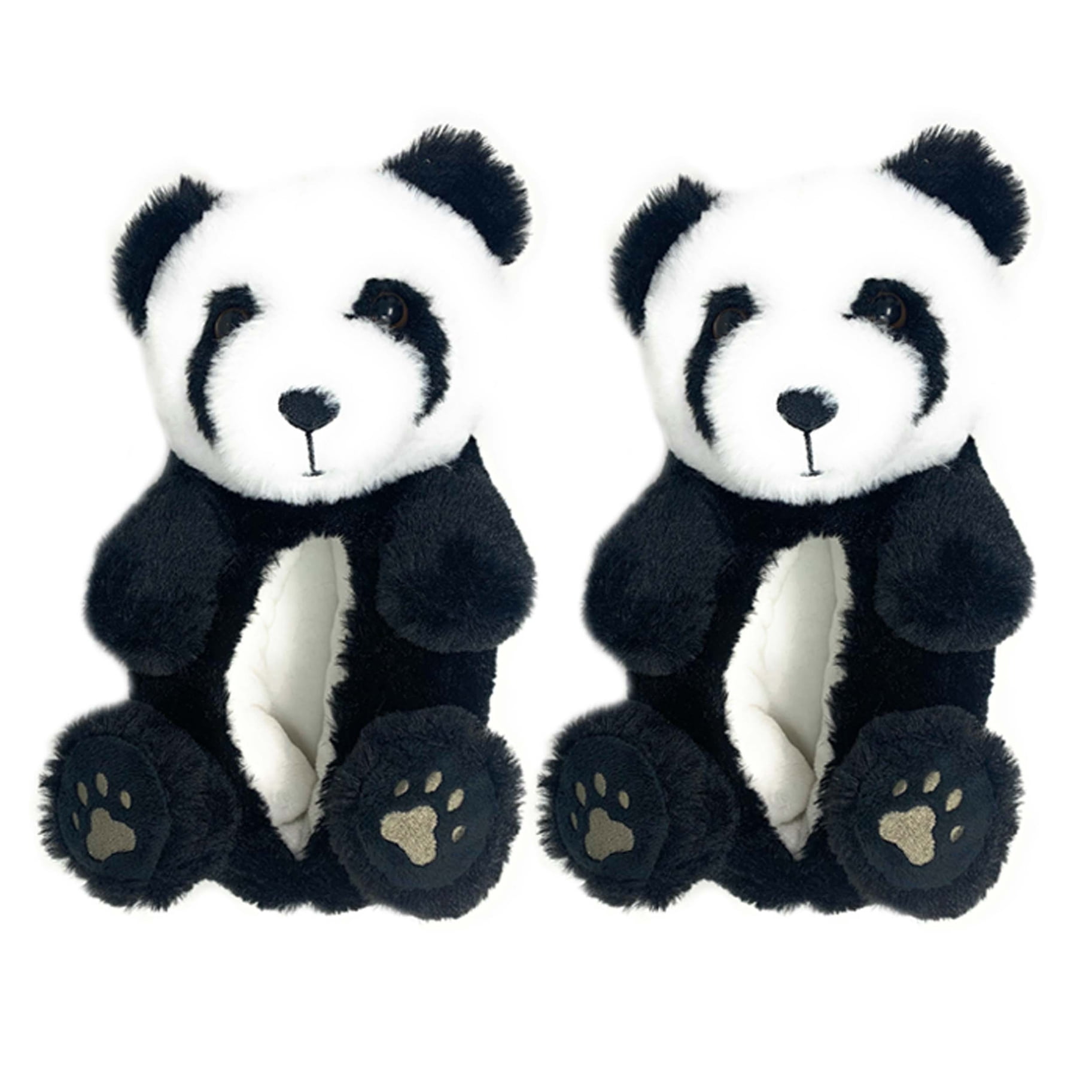 Oooh Geez Womens Funny Fluffy House Slippers, Panda Hugs, Cute Shoes ...