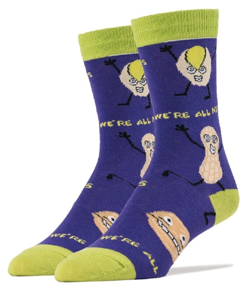 Oooh Yeah! Socks, Mens Cotton Crew Sock (We're All Nuts) - Walmart.com