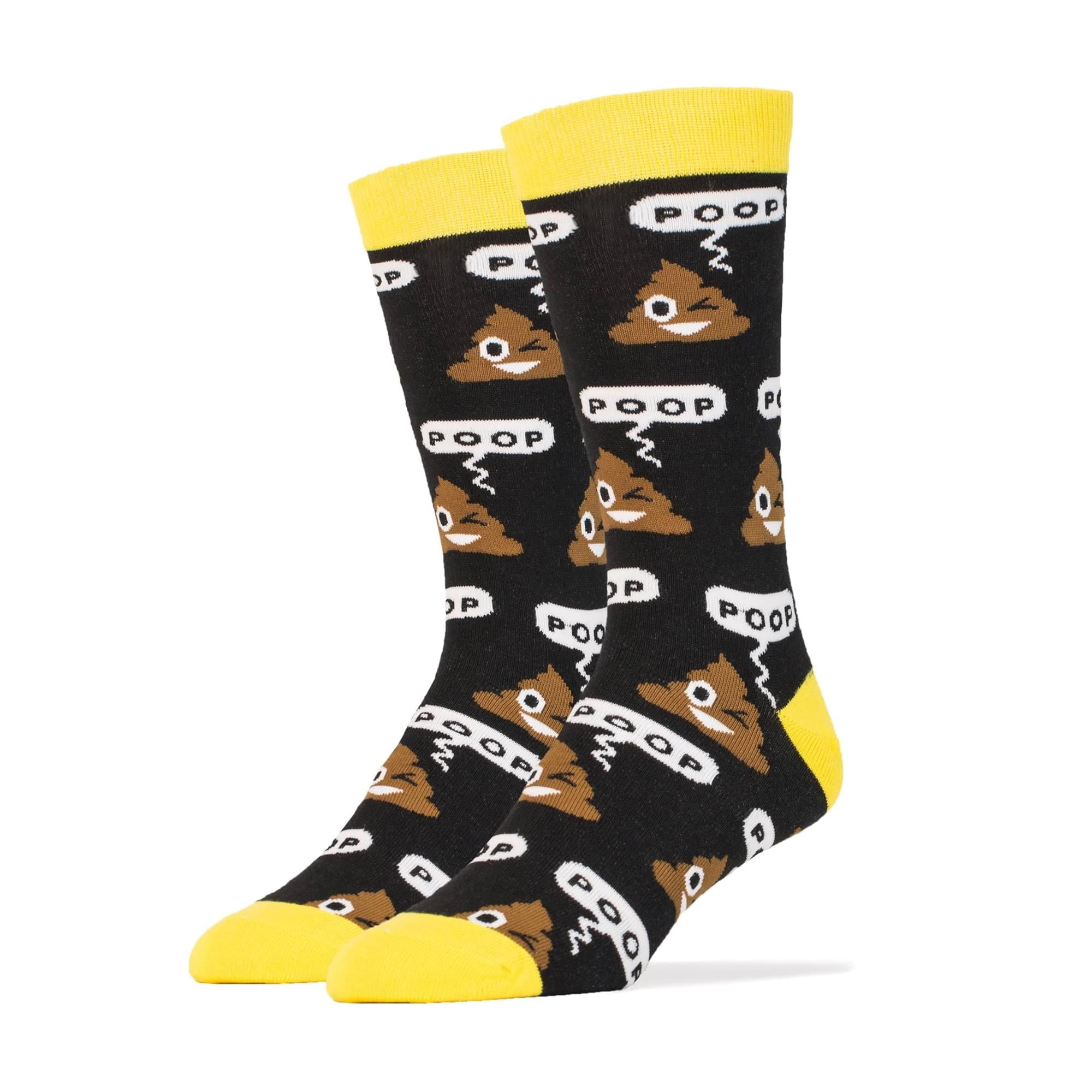 Oooh Yeah Women's Funny Crew Socks, Poop, Crazy Silly Cool Dress Socks ...