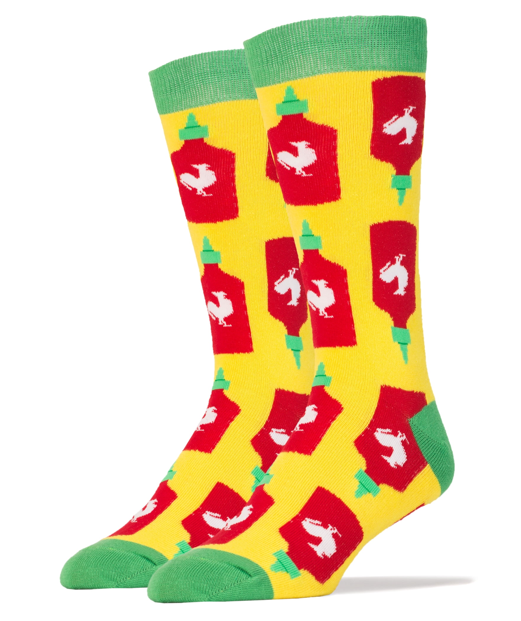 OoohYeah Mens Novelty funny Cotton Crew Socks - Holy Sriracha Hot Sauce ...
