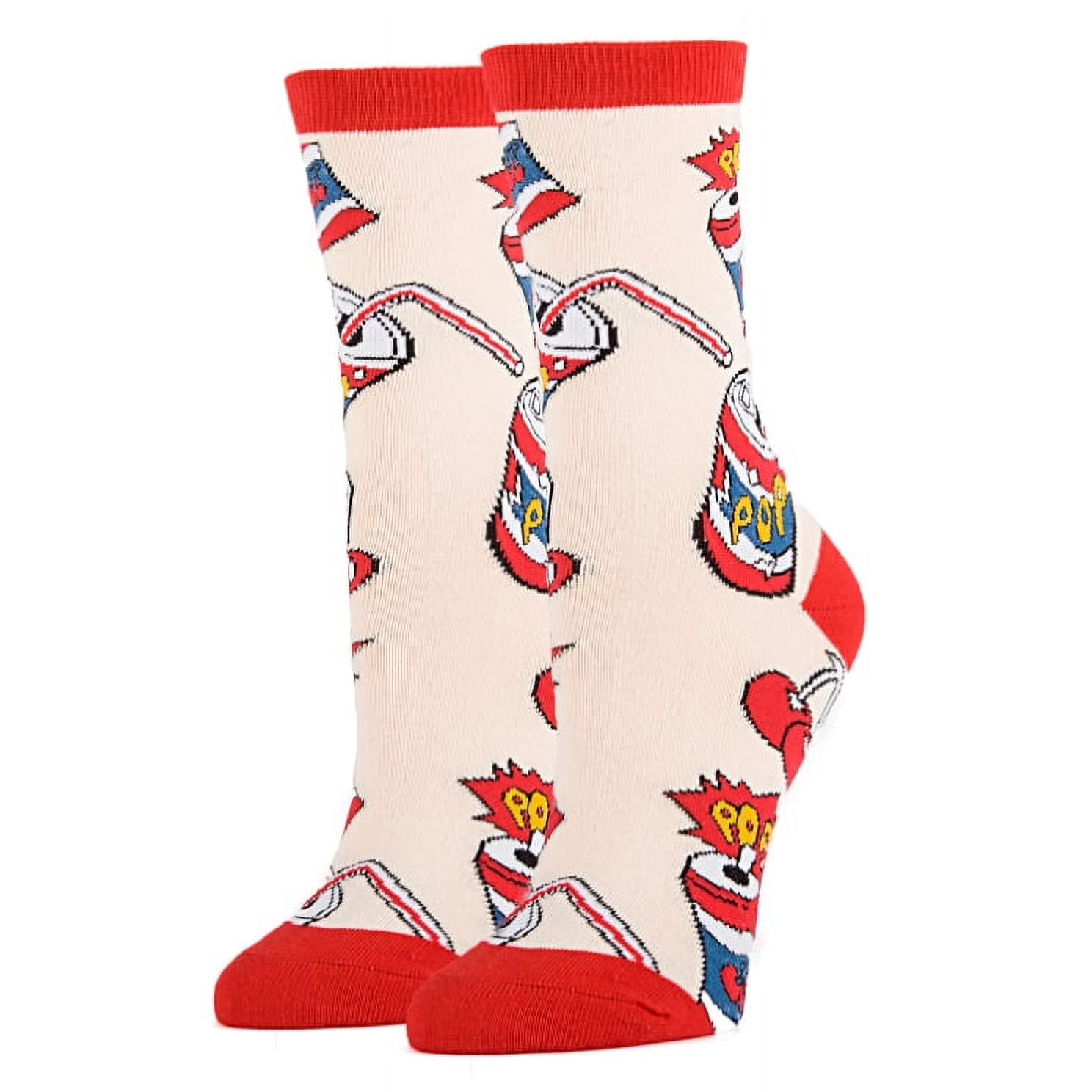 OoohYeah Womens Novelty Funny Crew Socks, Crazy Fashion Socks - Cherry ...