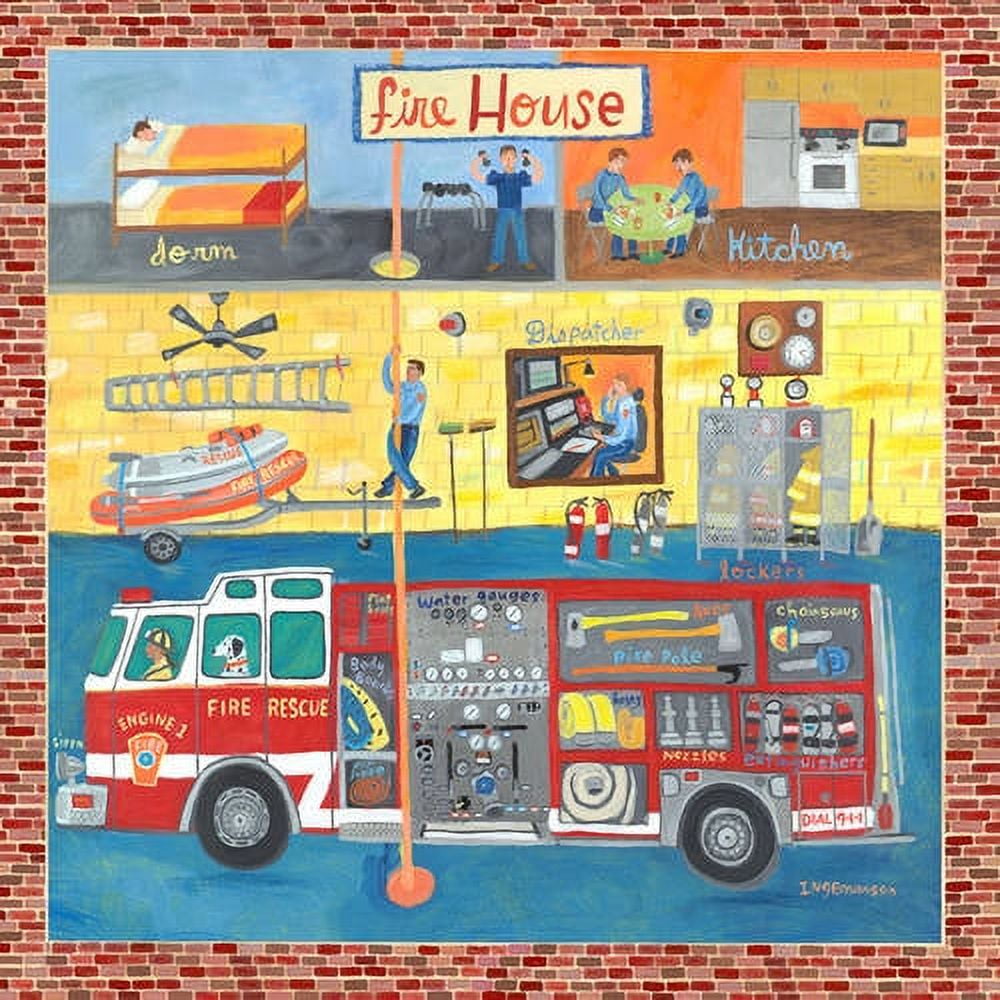 Oopsy Daisy Firehouse Stretched Canvas Wall Art by Donna ingemanson, 24 ...