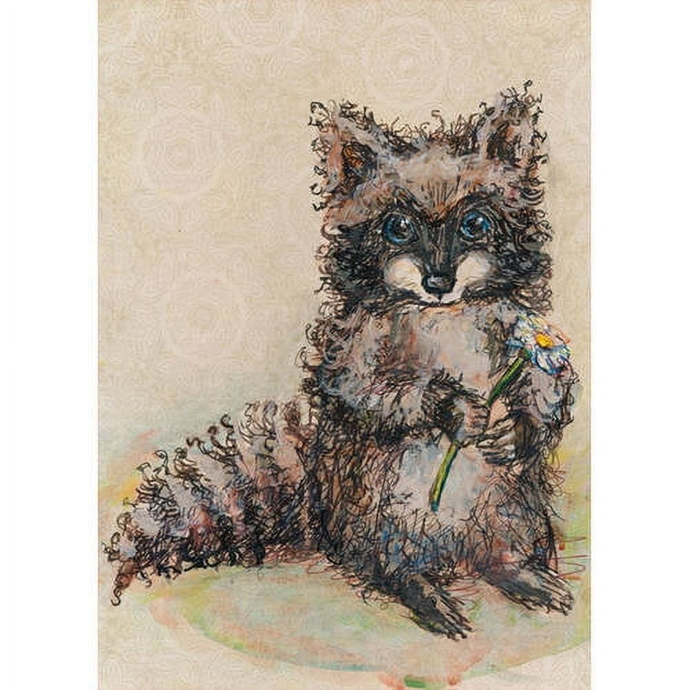 Oopsy Daisy's Raccoon And Daisy Canvas Wall Art, 10x14 - Walmart.com