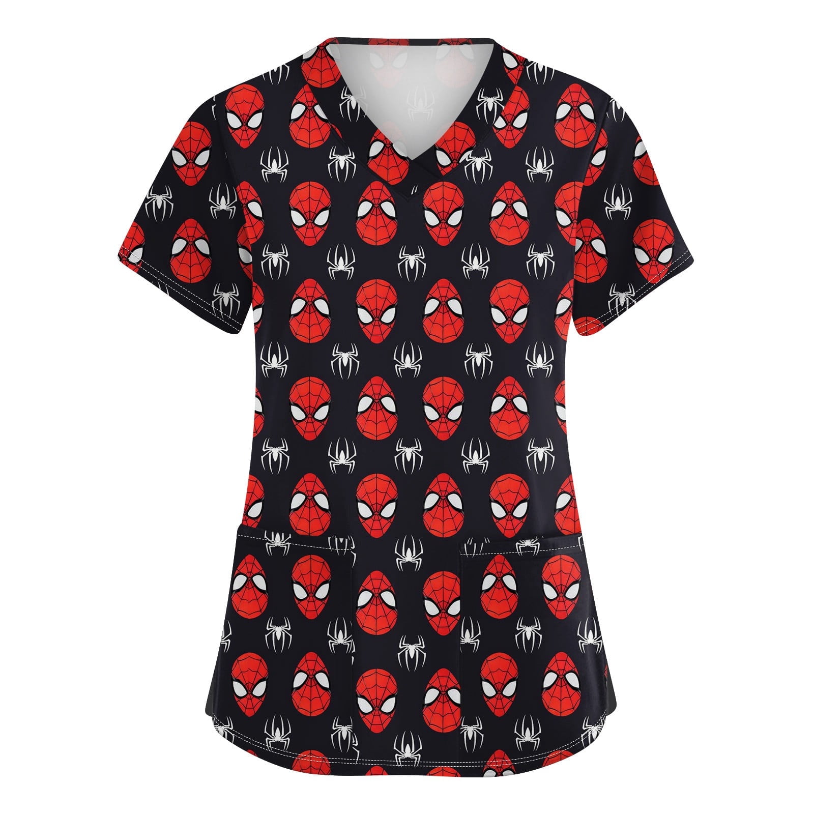 Ootengo Spidey and His Amazing Friends Printed Scrub Tops Women, Movie ...