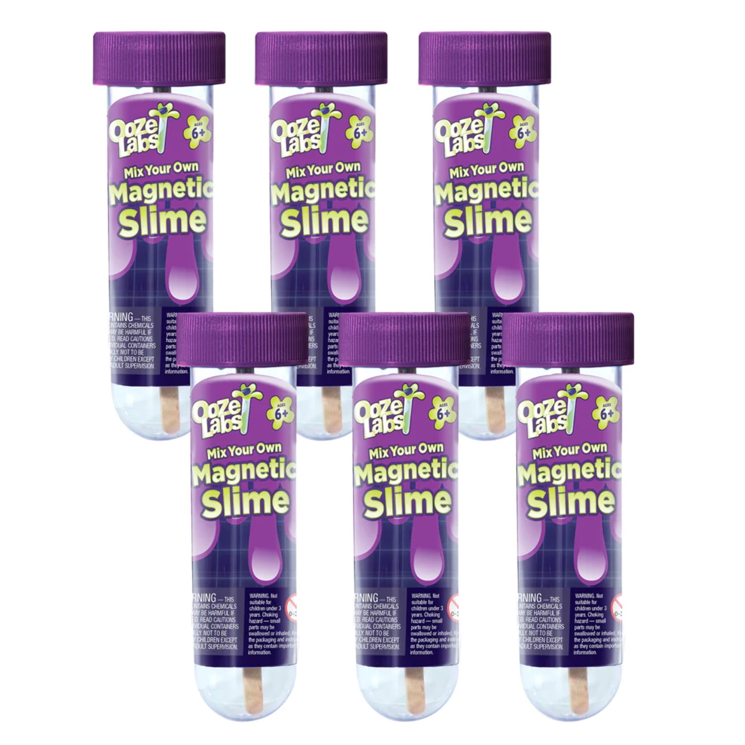 Ooze Labs 1: Magnetic Slime | Bundle of Six - Walmart.com