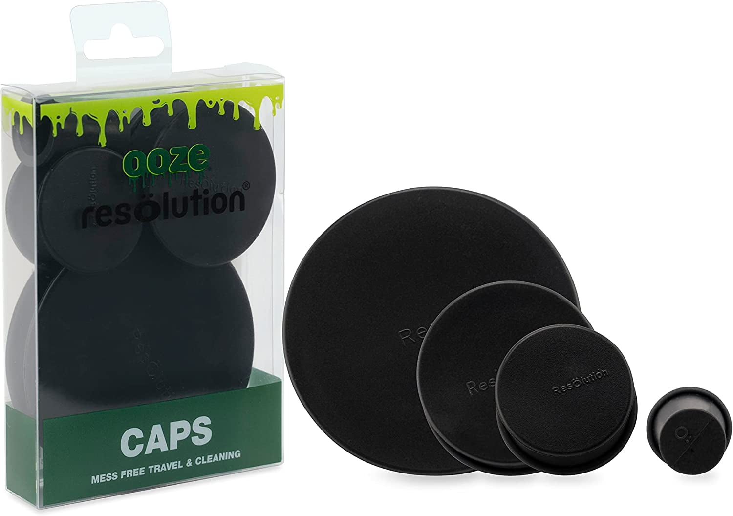 Ooze Resolution Glass Cleaner Caps Plus (Black 1 Large, 2 Sm, 1 XS ...