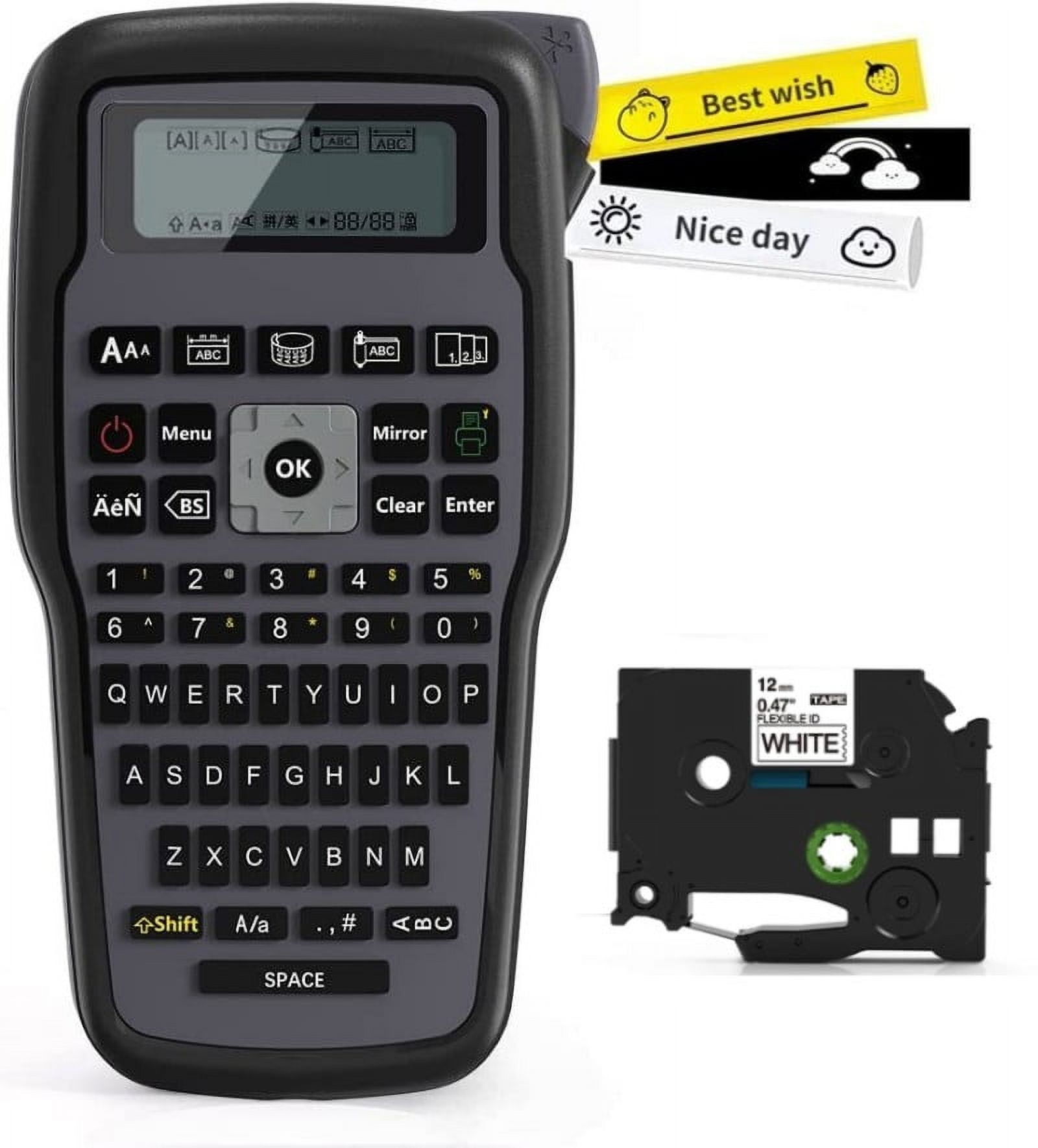 Oozmas E1000 PRO Label Maker, Thermal Transfer Printing with QWERTY ...