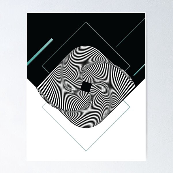 Op Art, Optical Art Poster Wall Art, Modern Wall Decor For Living Room ...