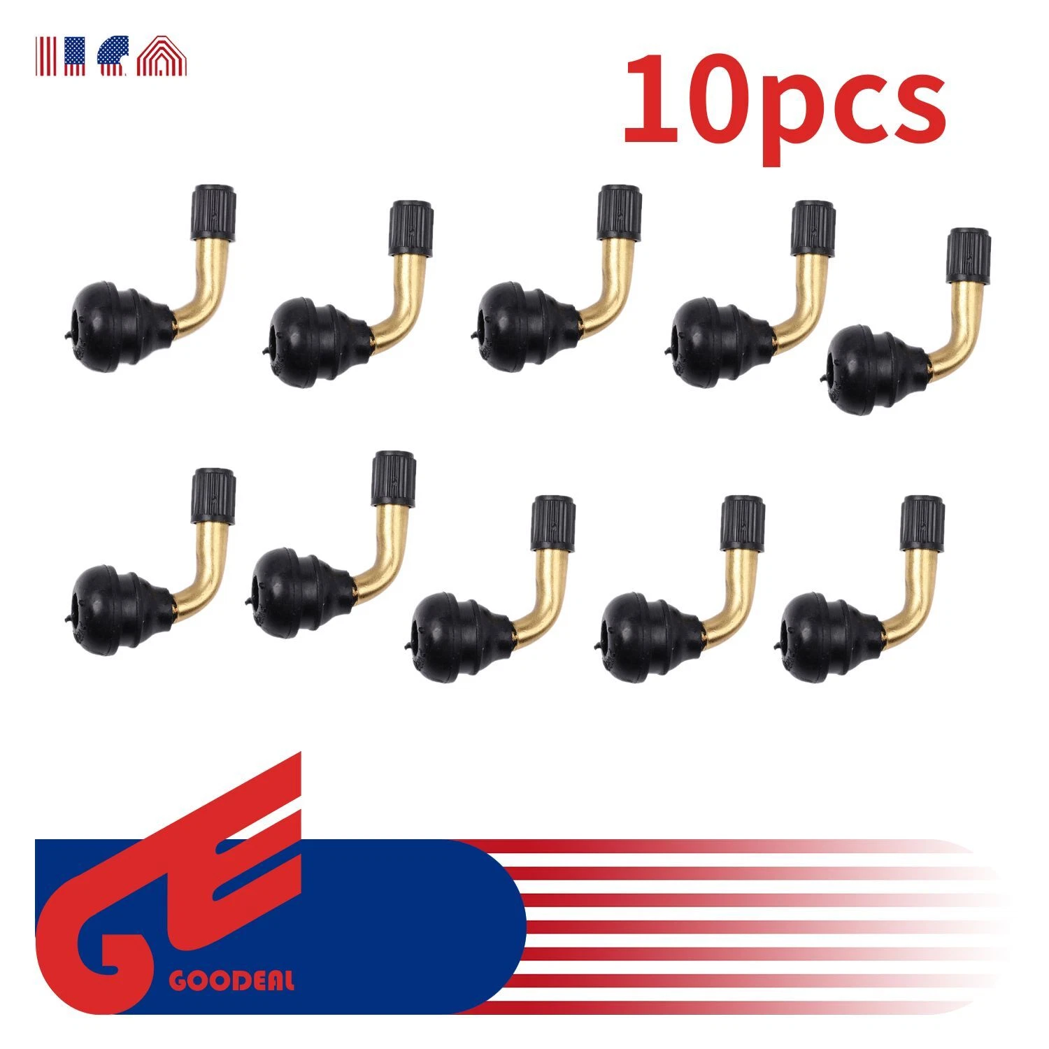 Opal-10 Bike Tire Valve Stem Bent 45 Degree Snap-In Brass Stems Accessories Tools - Walmart.com