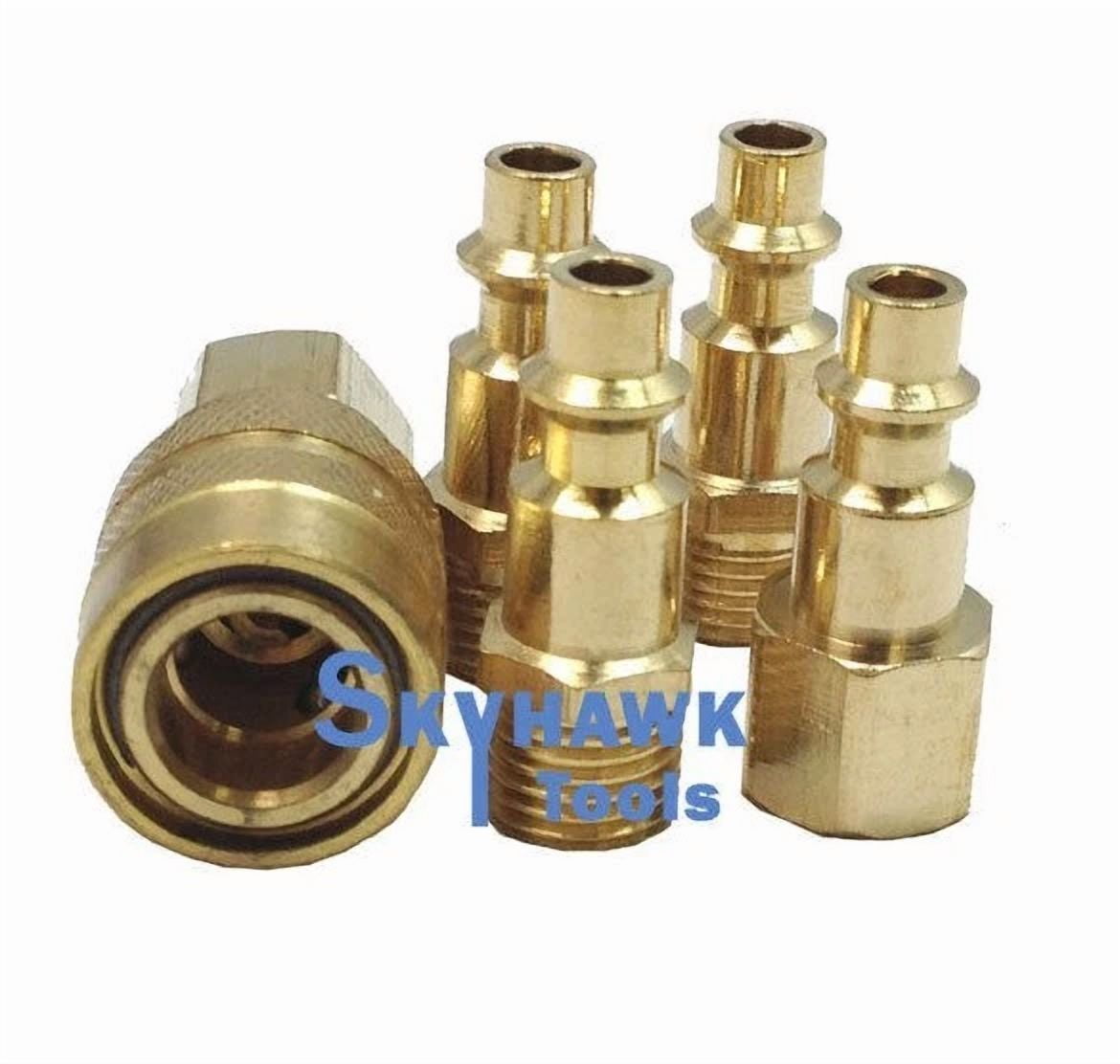Opal-5Pc Solid Brass Quick Coupler Set Air Hose Connector Fittings 1/4 Npt Tools - Walmart.com