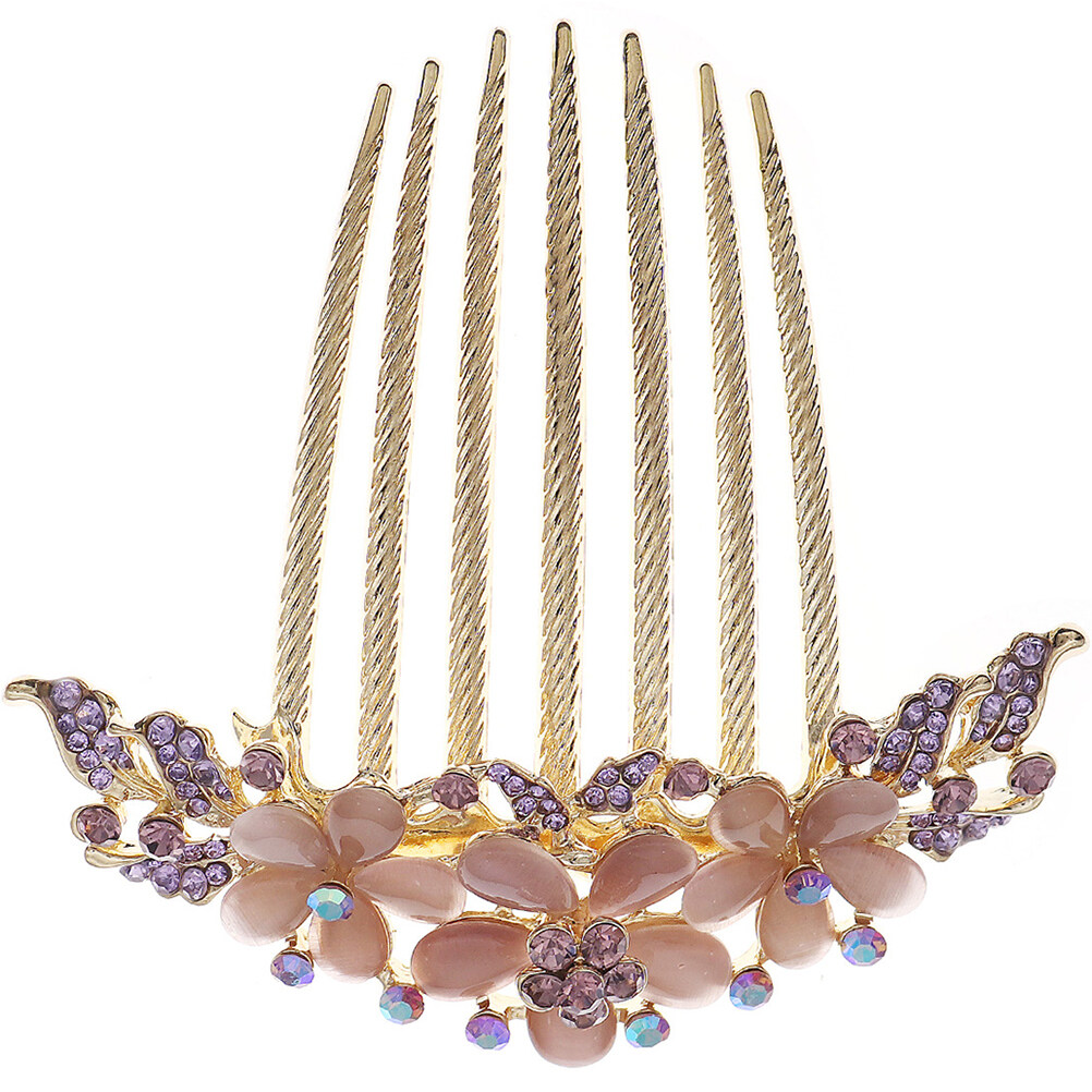 TABLZONE Metal Hair Comb Bride Wedding Rhinestone 1Pcs 3.81X3.65X1.18in ...