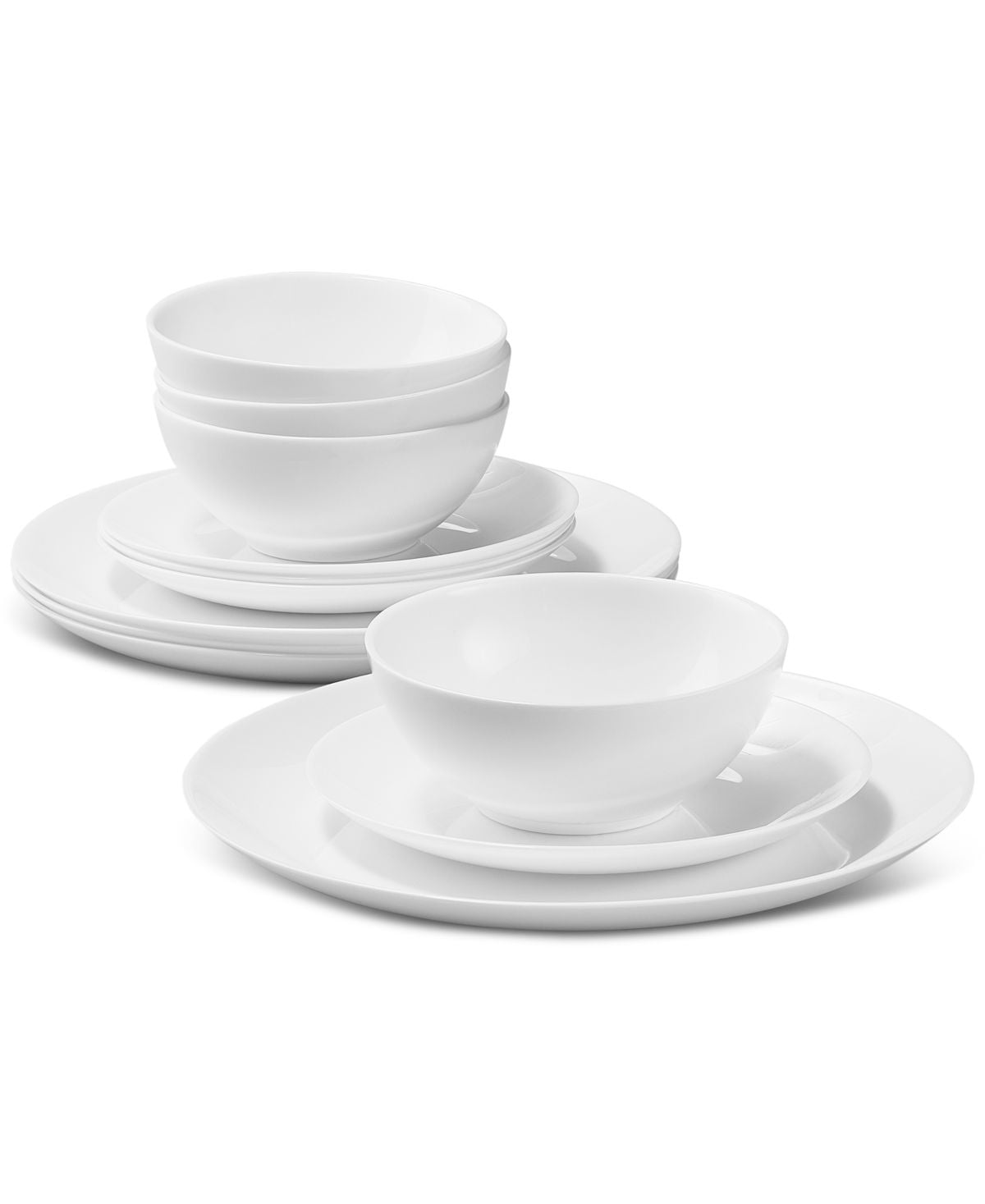 Opal Glass Coupe 12 Pc. Dinnerware Set, Service for 4 - Walmart.com