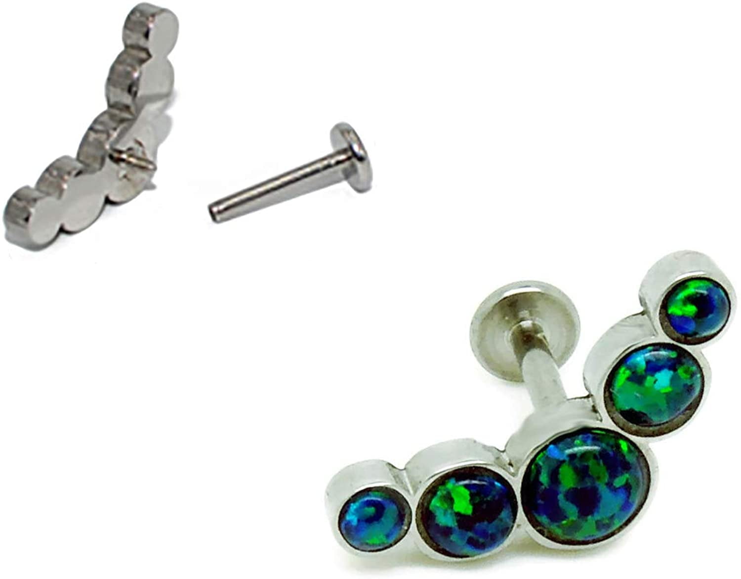 Opal Titanium Hypoallergenic Bezel Stud Earring, For Sensitive Ears ...