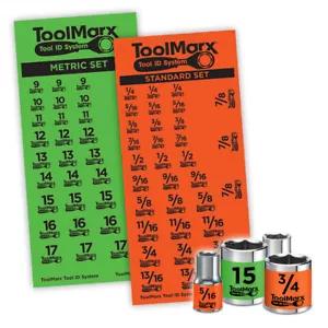 Opal-Toolmarx Socket Set Wrench Labels - Easy To Read Decals - Metric ...