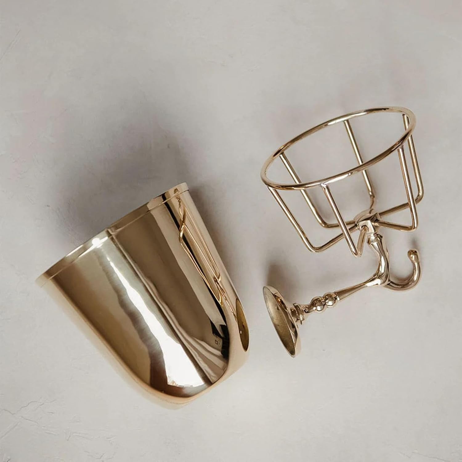 Opal Wall Vessel, Wall Mounted Brass Container Vase, Multi-Function ...