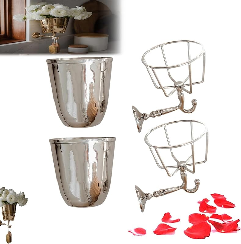 Opal Wall Vessel, Wall Mounted Brass Container Vase, Multi-Function ...