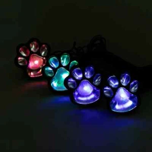 Opal-Waterproof Solar Outdoor Paw Print Lights (Set 4)- Color Flashing ...