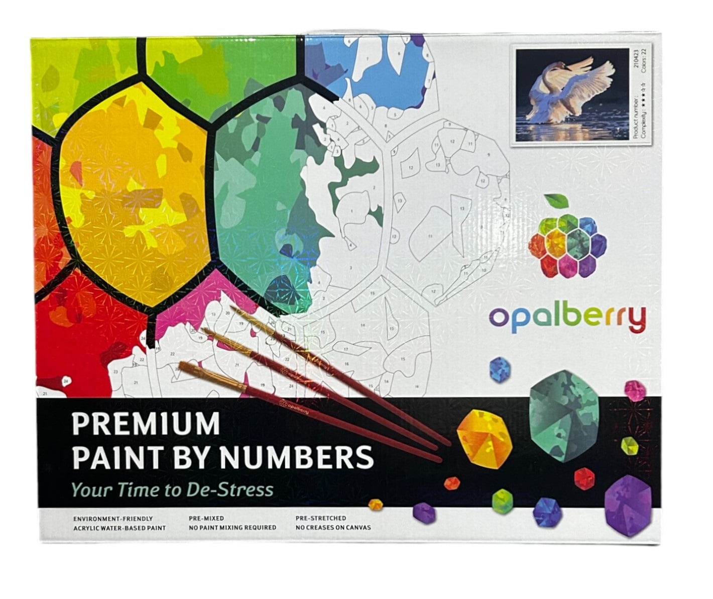 Opalberry Paint by Numbers for Adults - Number Painting Kit with Framed ...