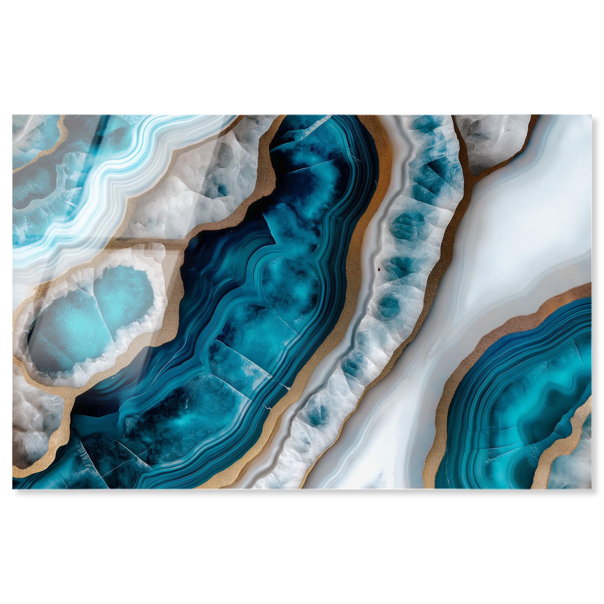 Opaline Undulation Acrylic Teal Wall Art by Art Remedy, Ready to Hang ...