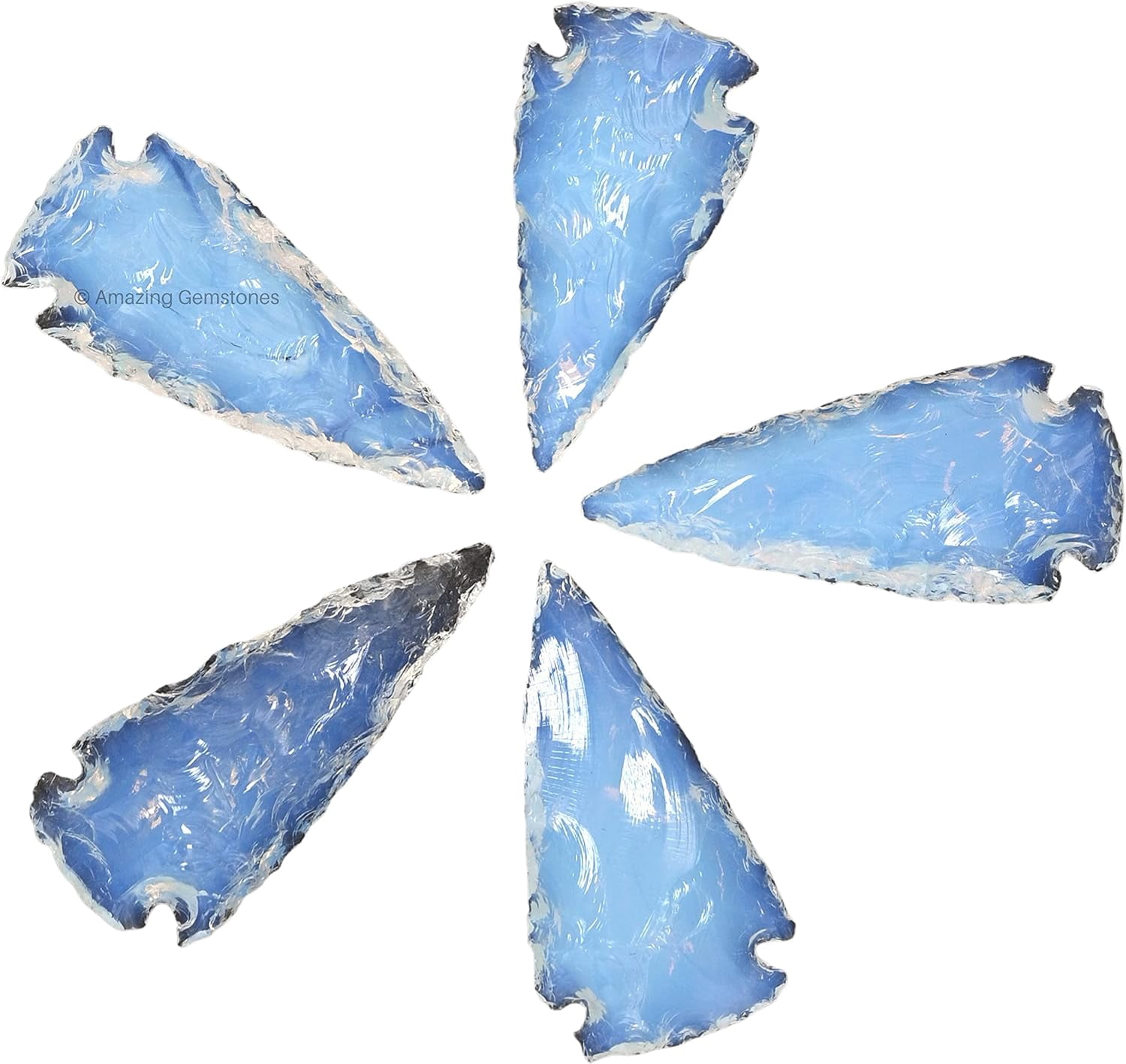Opalite Crystal Arrow Head Stone 5 Pieces (1" to 1.5" Inch) - Walmart.com