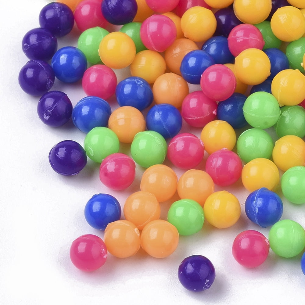 Opaque Acrylic Beads No Hole/Undrilled Round Mixed Color 3mm about ...