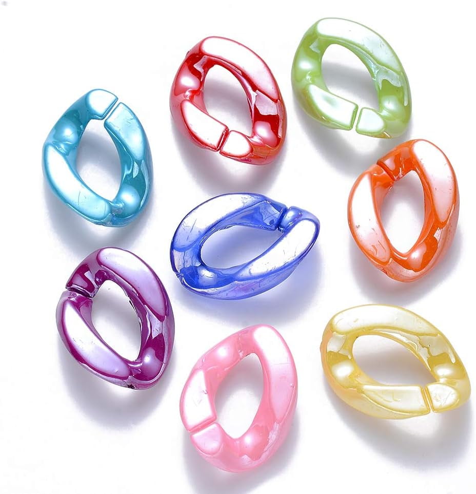 Opaque Acrylic Linking Rings Quick Link Connectors for Curb Chains ...