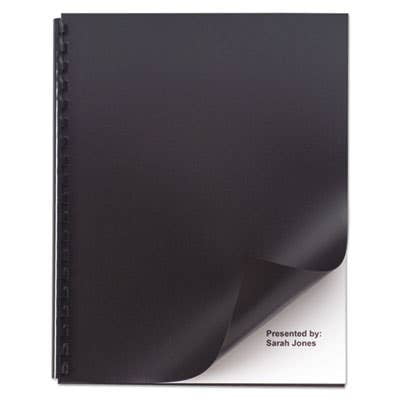 Opaque Plastic Presentation Binding System Covers, 11 x 8 1/2, Black ...