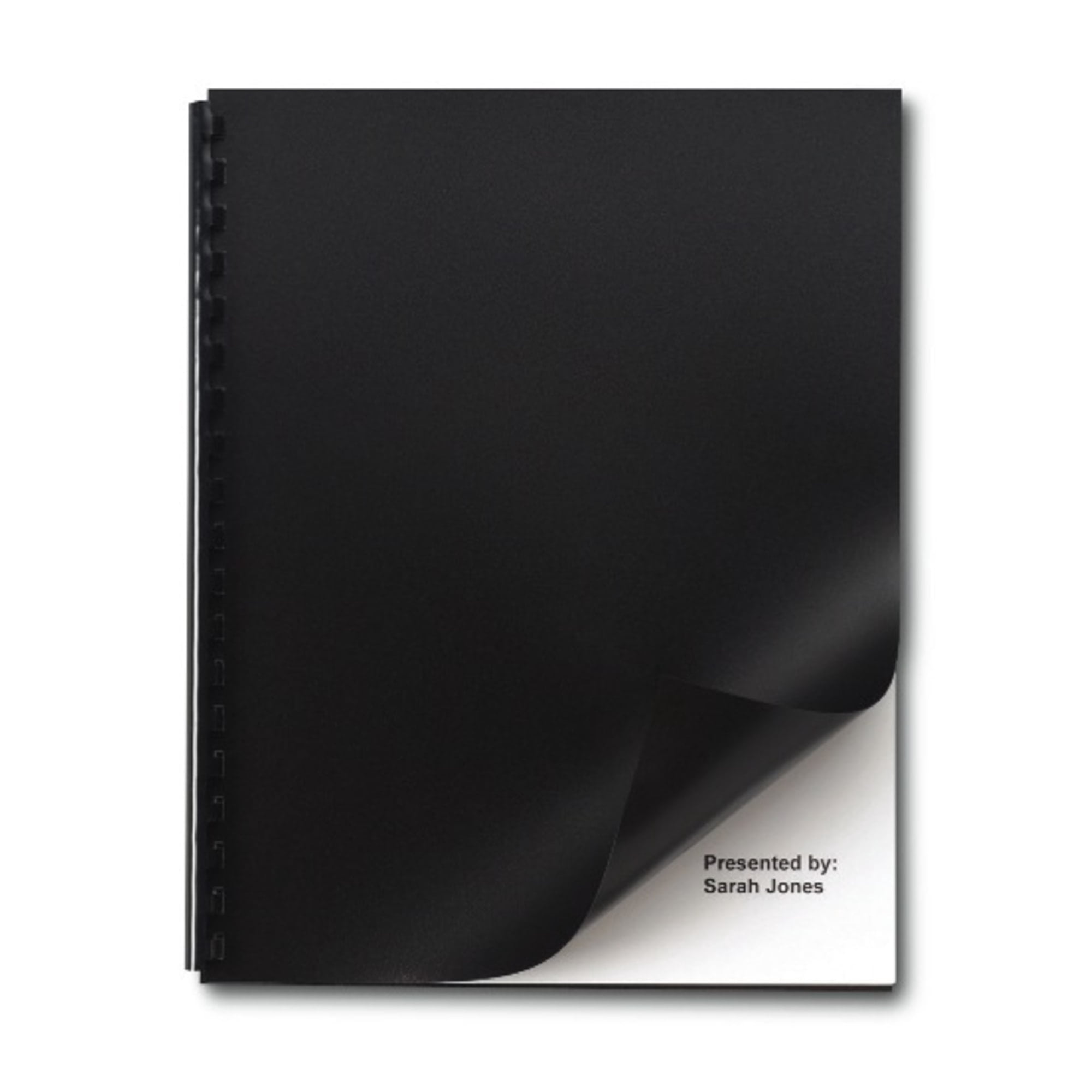 Black Opaque Plastic Presentation Binding Covers, 11 x 8.5, 50/Pack ...