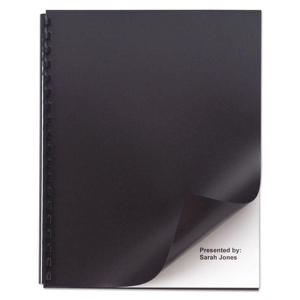 Opaque Plastic Presentation Covers for Binding Systems, Black, 11 x 8.5 ...