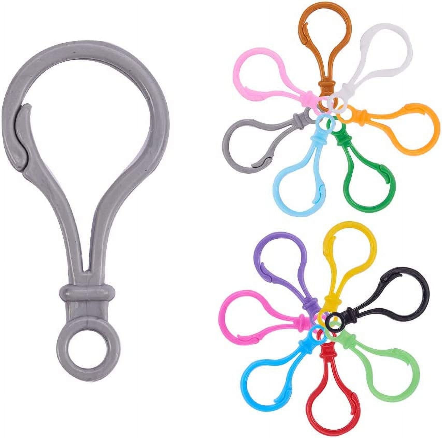 Opaque Solid Color Bulb Shaped Plastic Push Gate Snap Key Clasps Mixed ...