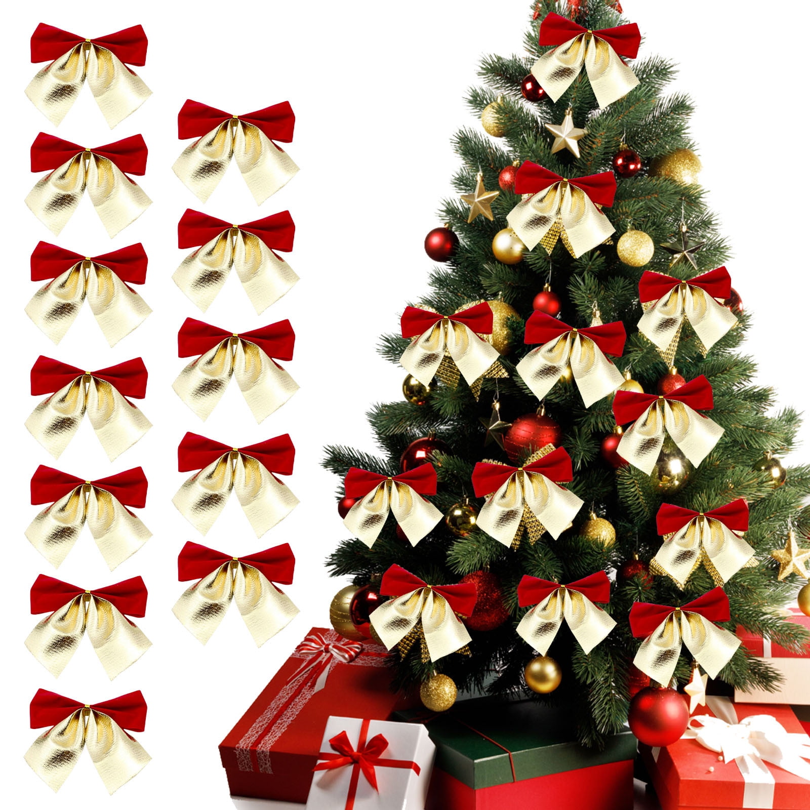 Opehuo 12PCS Mini Satin Ribbon Bows,Small Craft Sewing Fabric Bows for ...