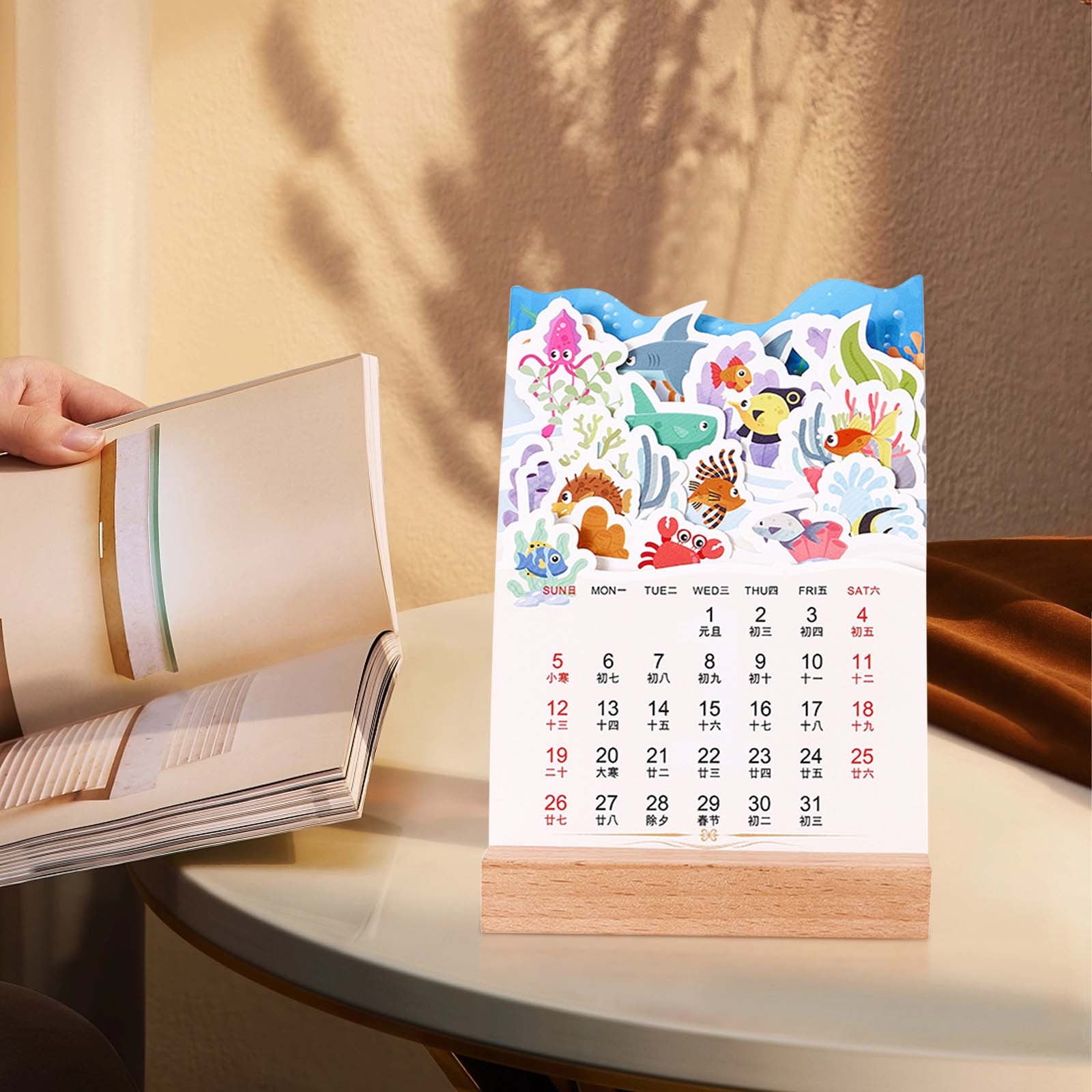 Opehuo 2025 Creative Flower Desk Calendar,Bloomy Flowers Desk Calendar ...