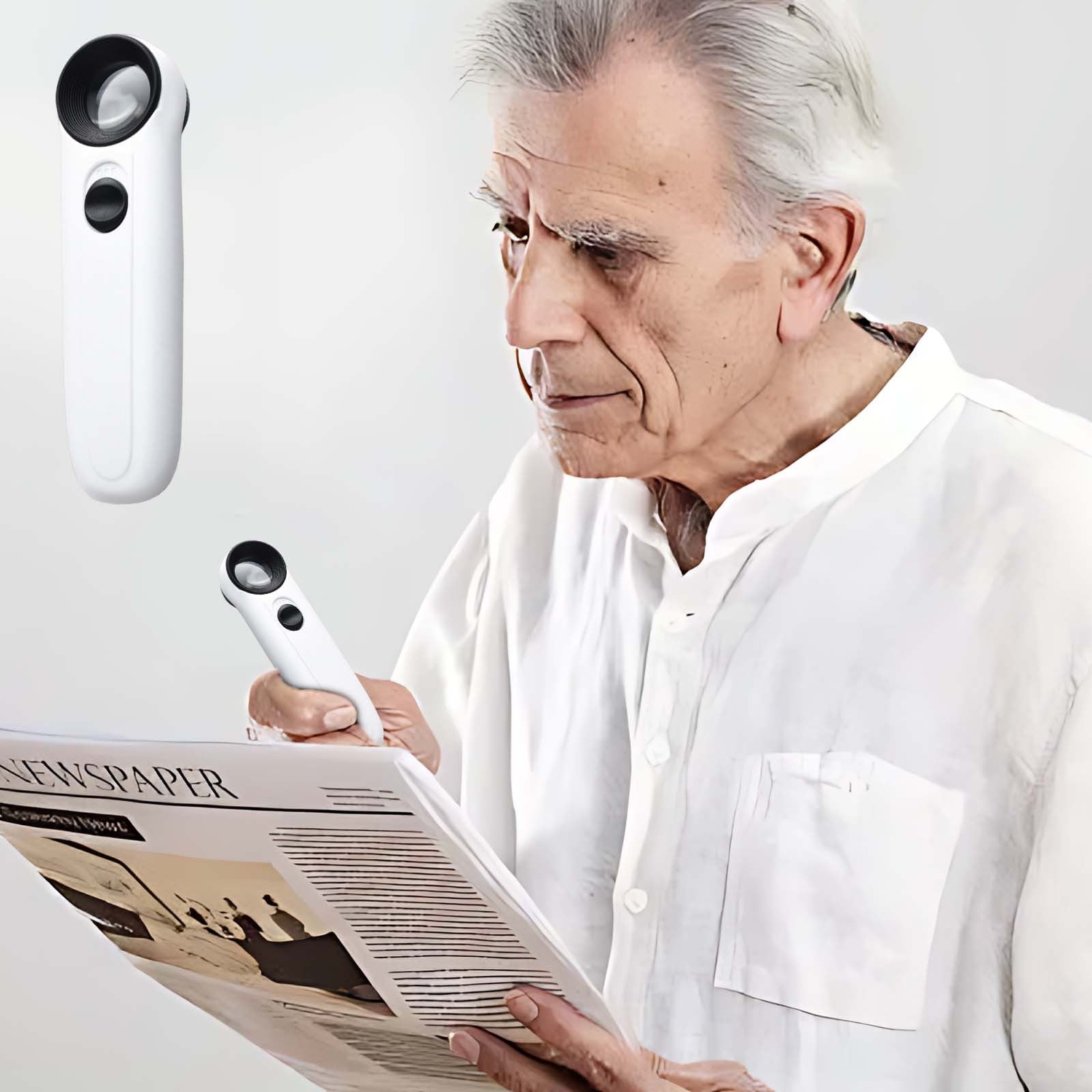 Opehuo 40X Handheld Magnifier,High Power Hand Held Illuminated ...