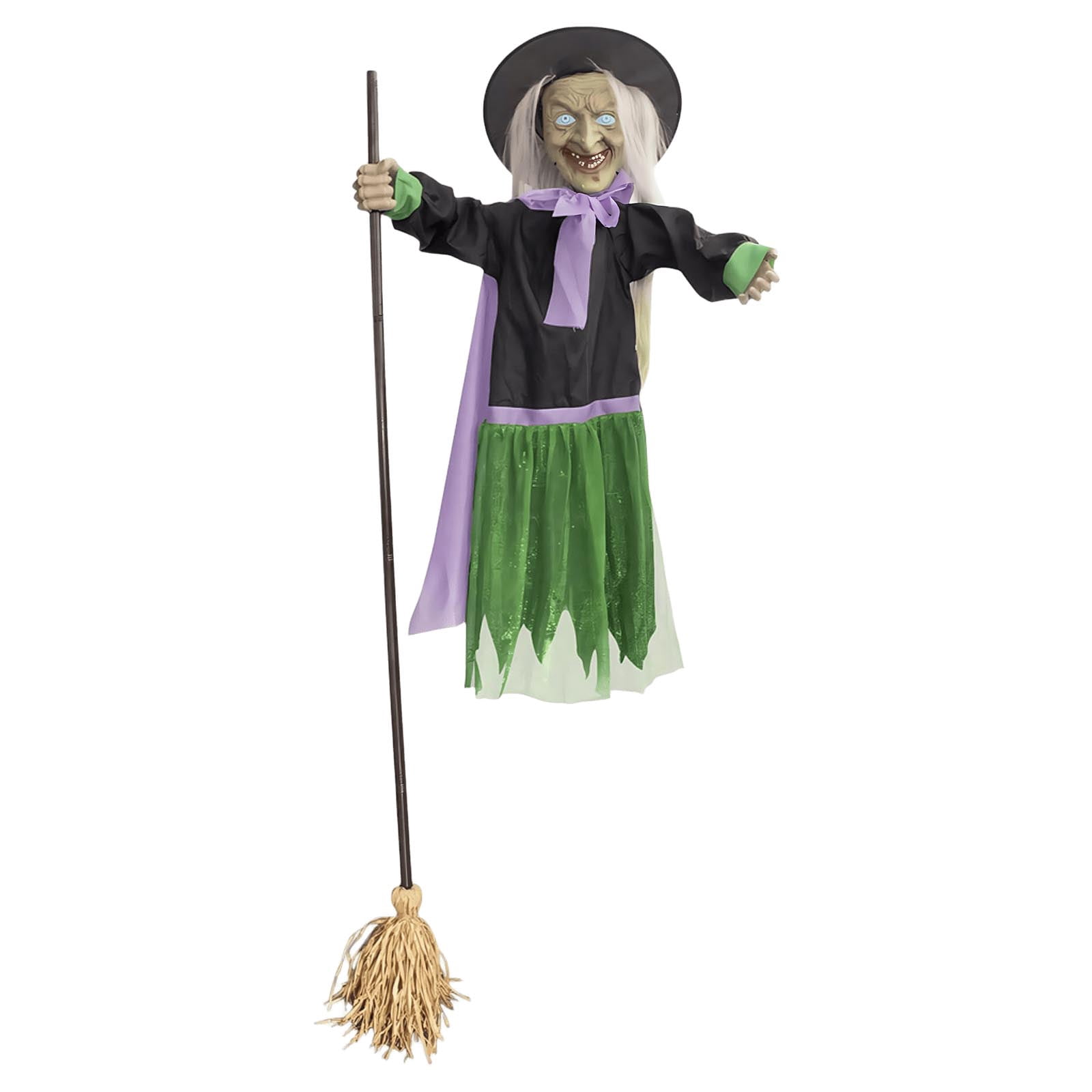 Opehuo 6 FT Halloween Flying Witch Decor,Halloween Animatronic Flying ...