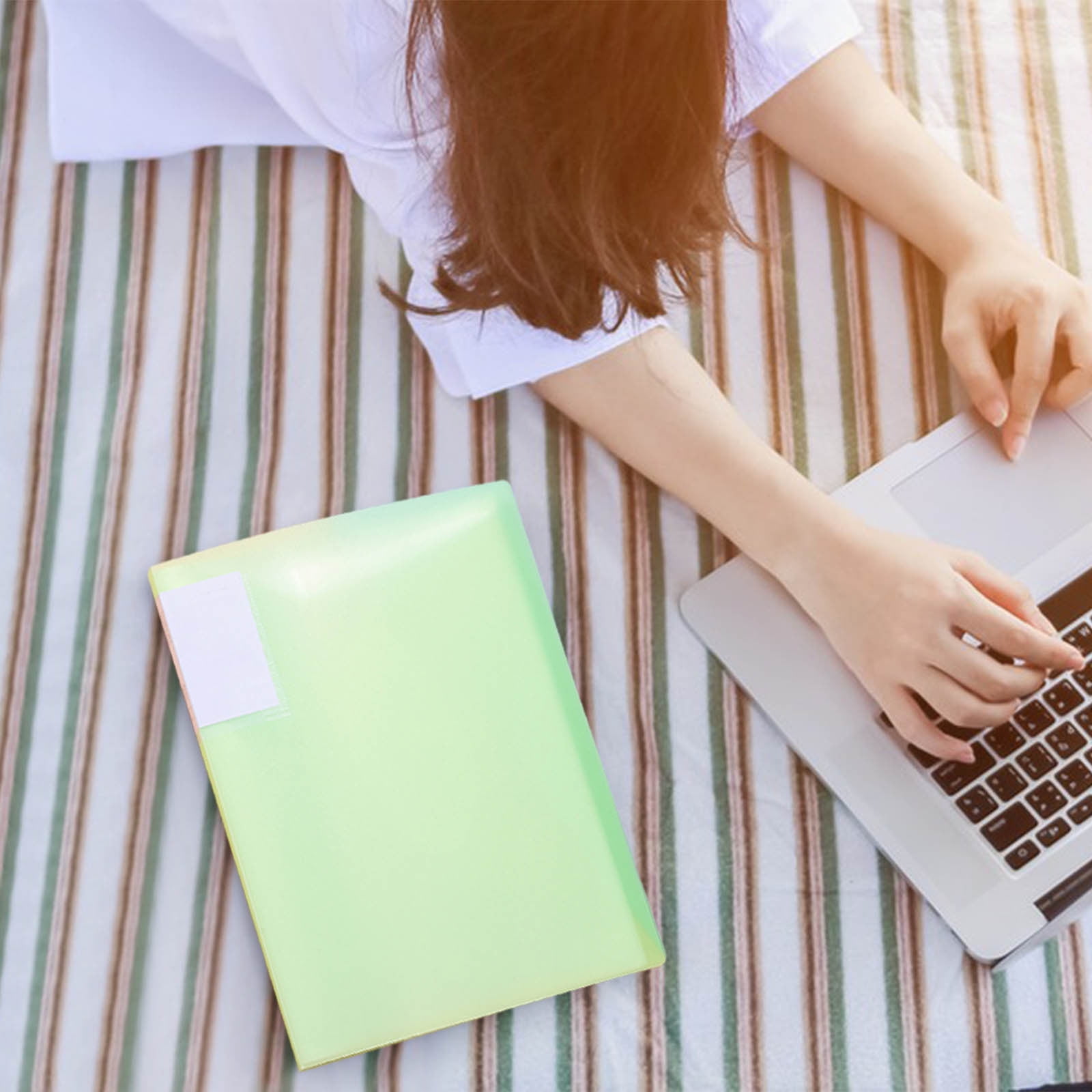 Opehuo 60 Pages Data Book Loose-leaf Transparent Plastic Folder,9"*12 ...